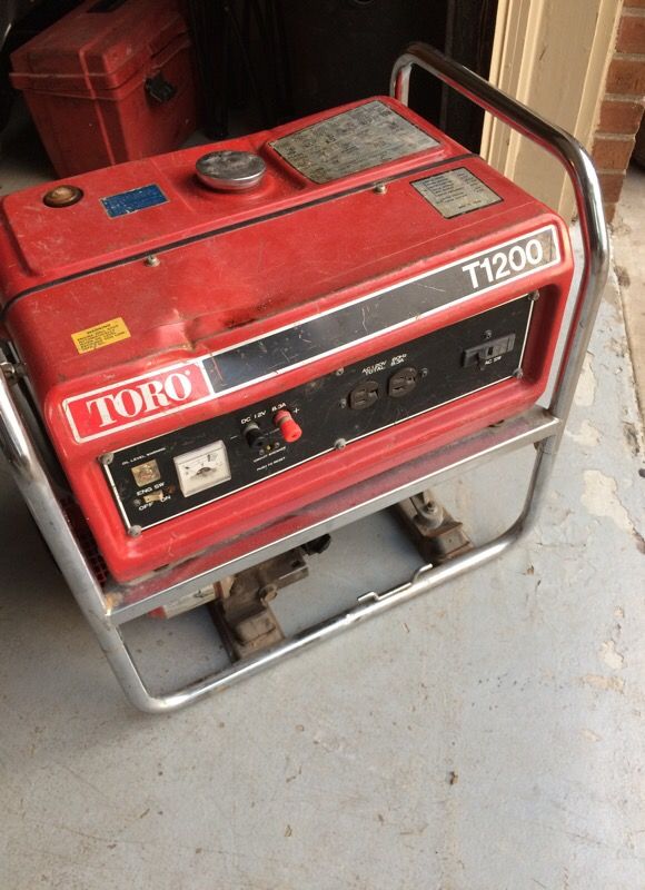 Toro t1200 generator for Sale in Plainfield, IL - OfferUp