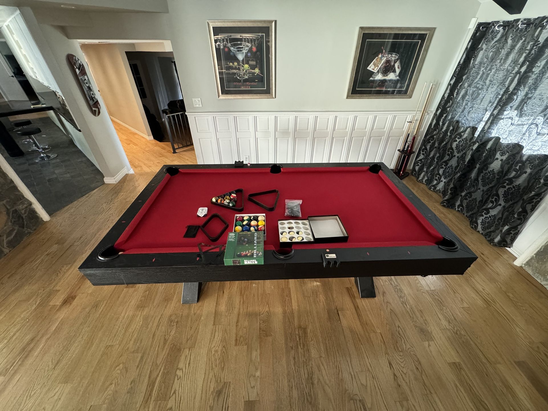 8ft Red Pool Table + Accessories for Sale in Orange, CA - OfferUp