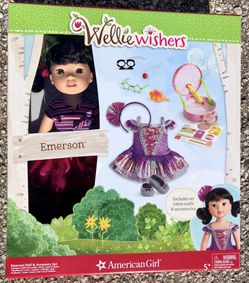 American girl welliewishers emerson doll & accessory set store