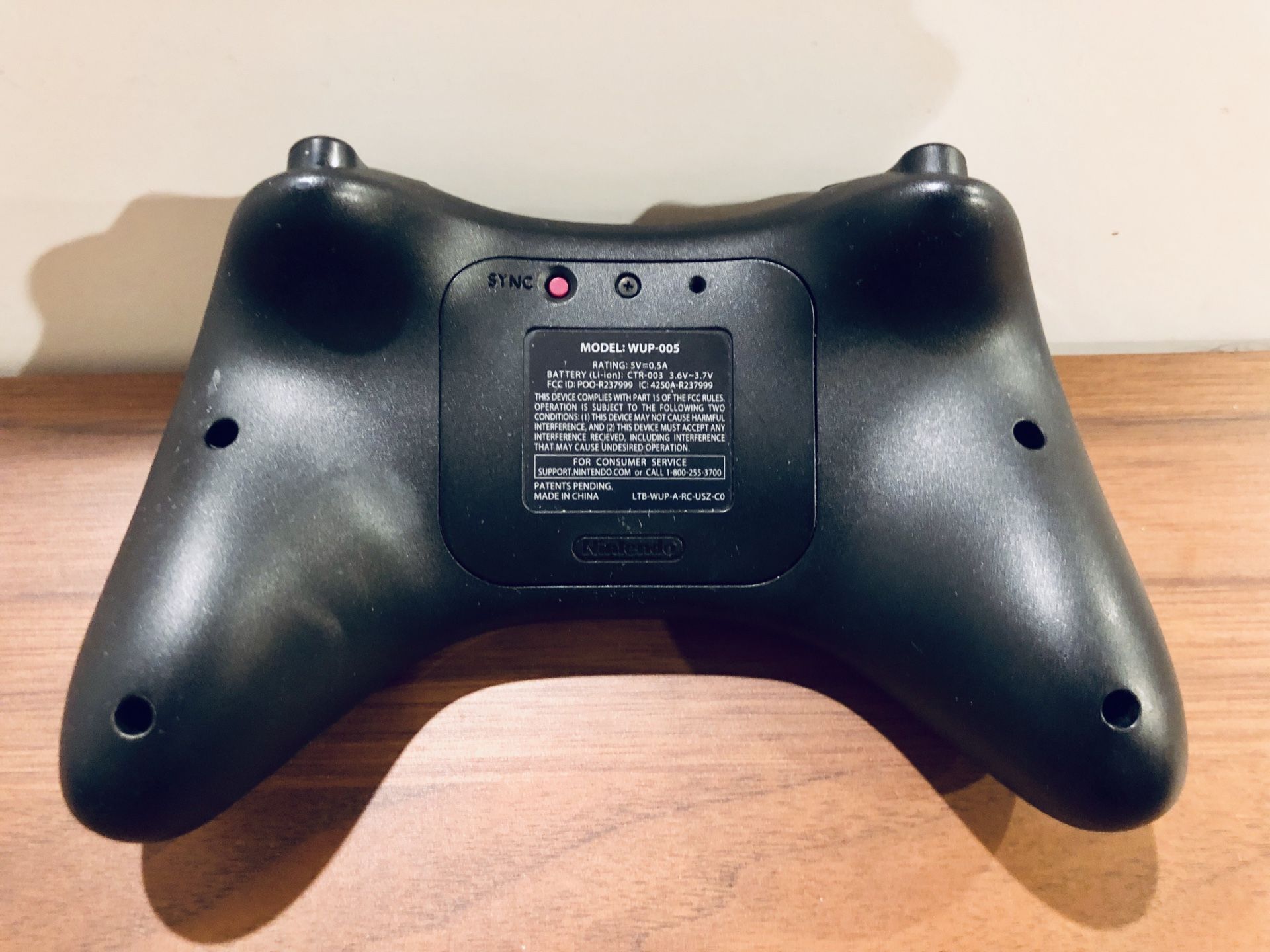 Wii U Controller Back