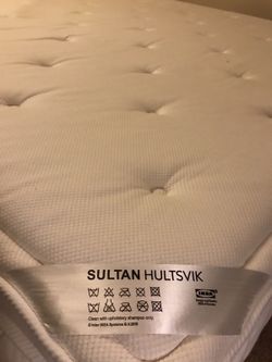 IKEA white king size sultan hultsvik mattress memory foam final price for Sale in Kent OH OfferUp