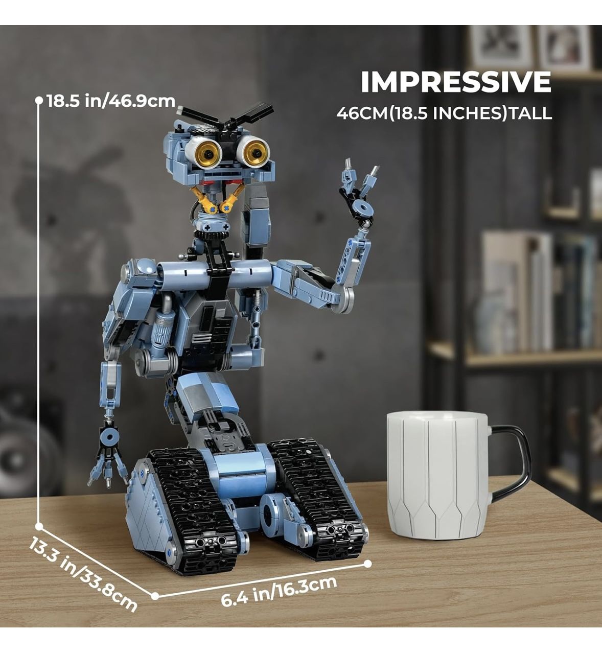iATOM 1176 Pieces Johnny 5 Robot Building Set with Remote Control ...