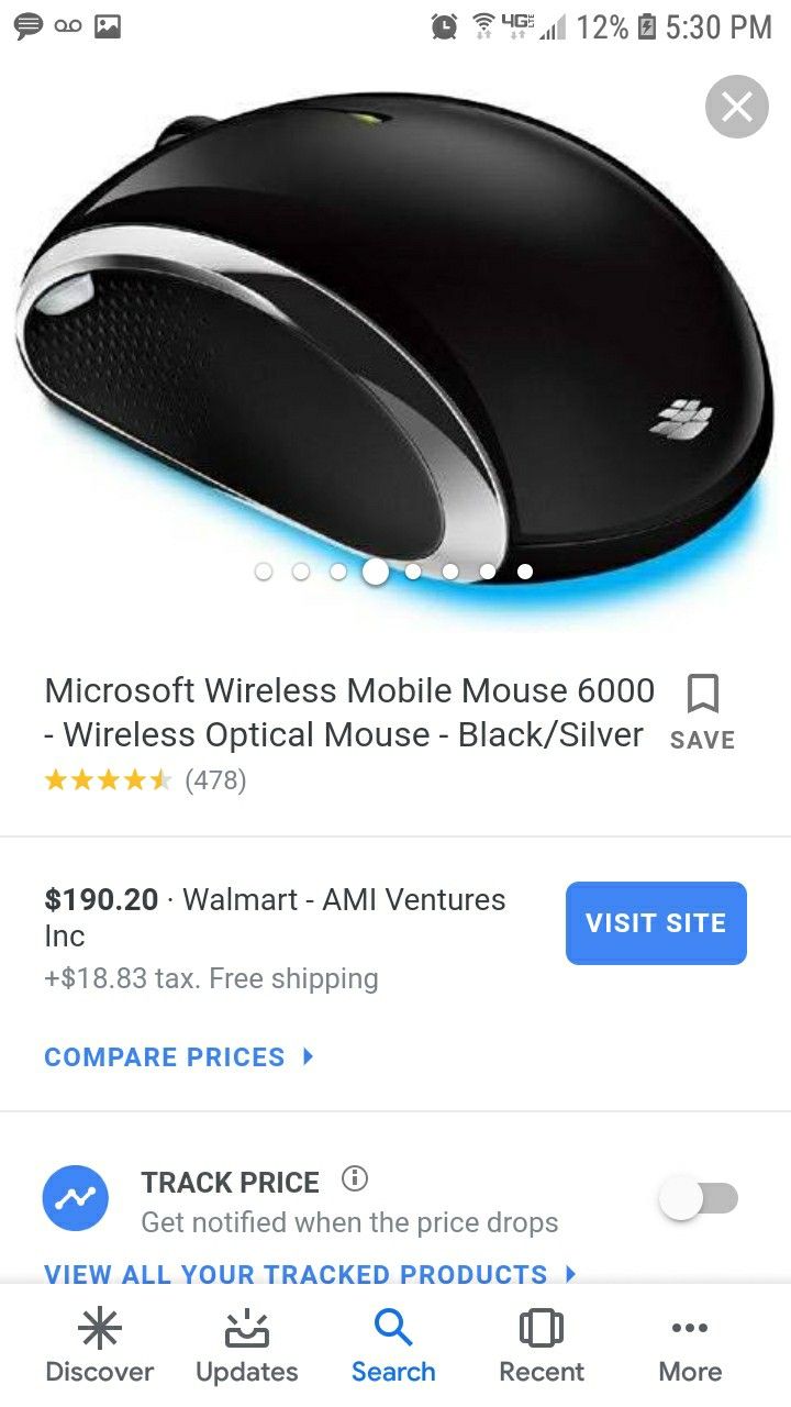 Microsoft Wireless Mouse 6000