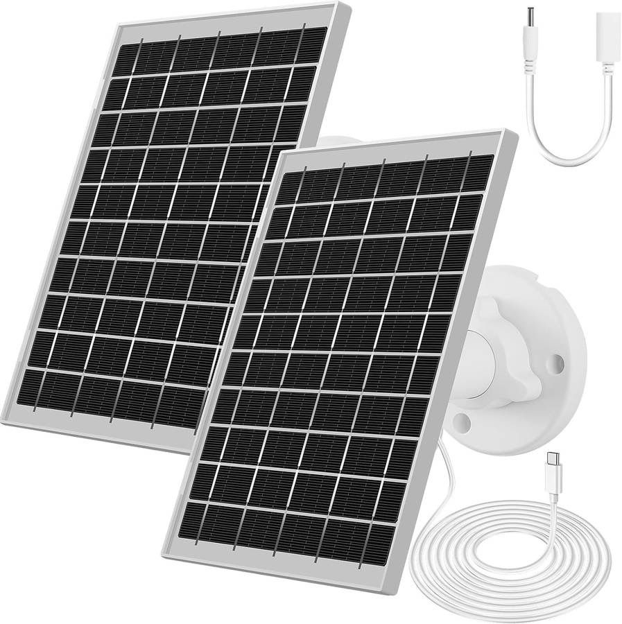 new 2 Pack Ring Camera Solar Panel, 7W Small Solar Panels Supply for ...