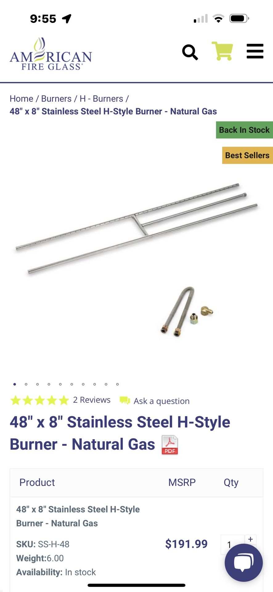 Gas H Burner For Built In Fire Pit for Sale in Carlsbad, CA - OfferUp