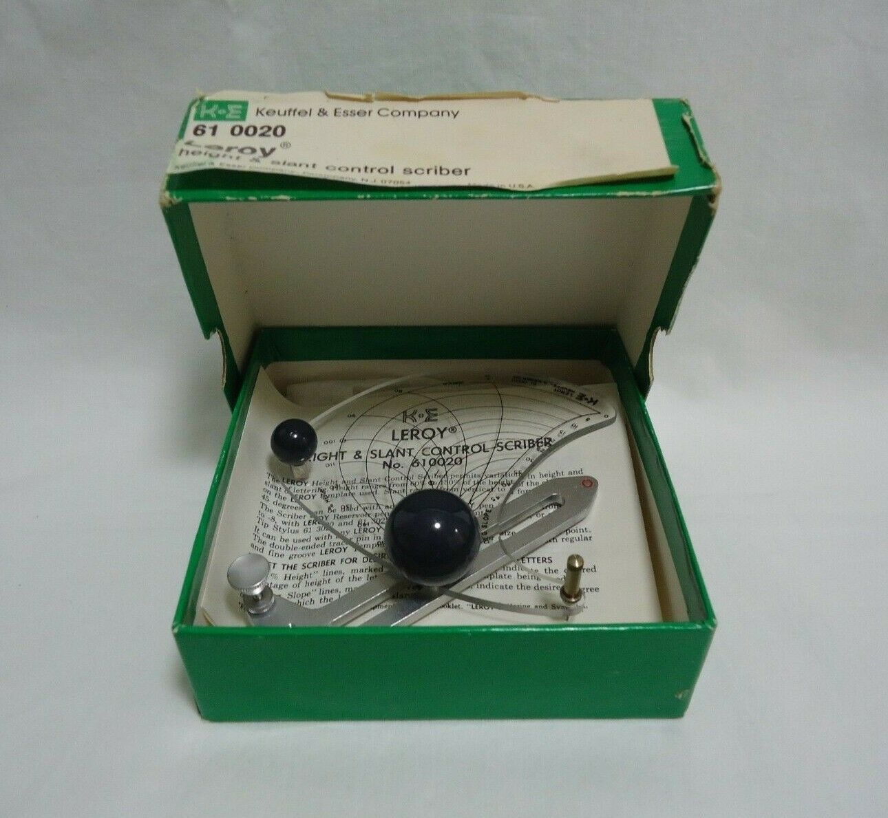 Keuffel Esser Leroy Height Slat Control Scriber 61 0020 Box Vintage USA ...