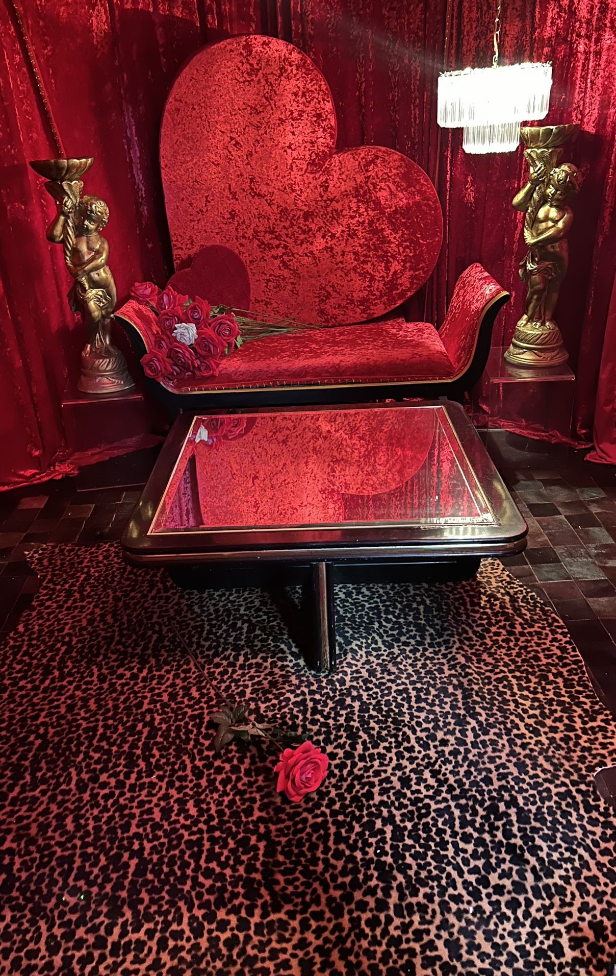 Post Modern Art Deco Black And Gold Lacquered Mirror Coffee Table for ...