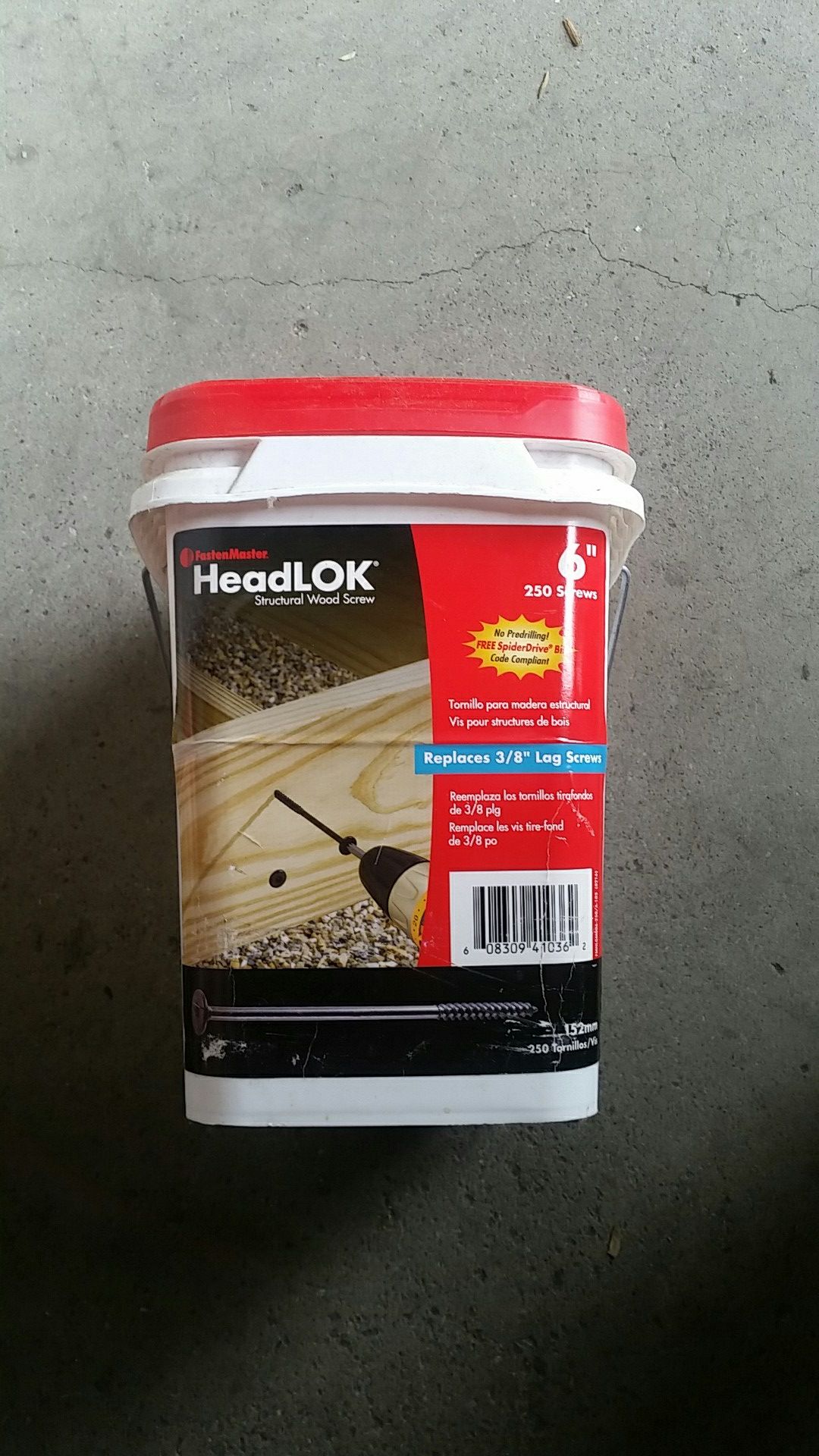 Screws HeadLock 6" - FREE SPIDER BIT if buy one bucket for Sale in ...