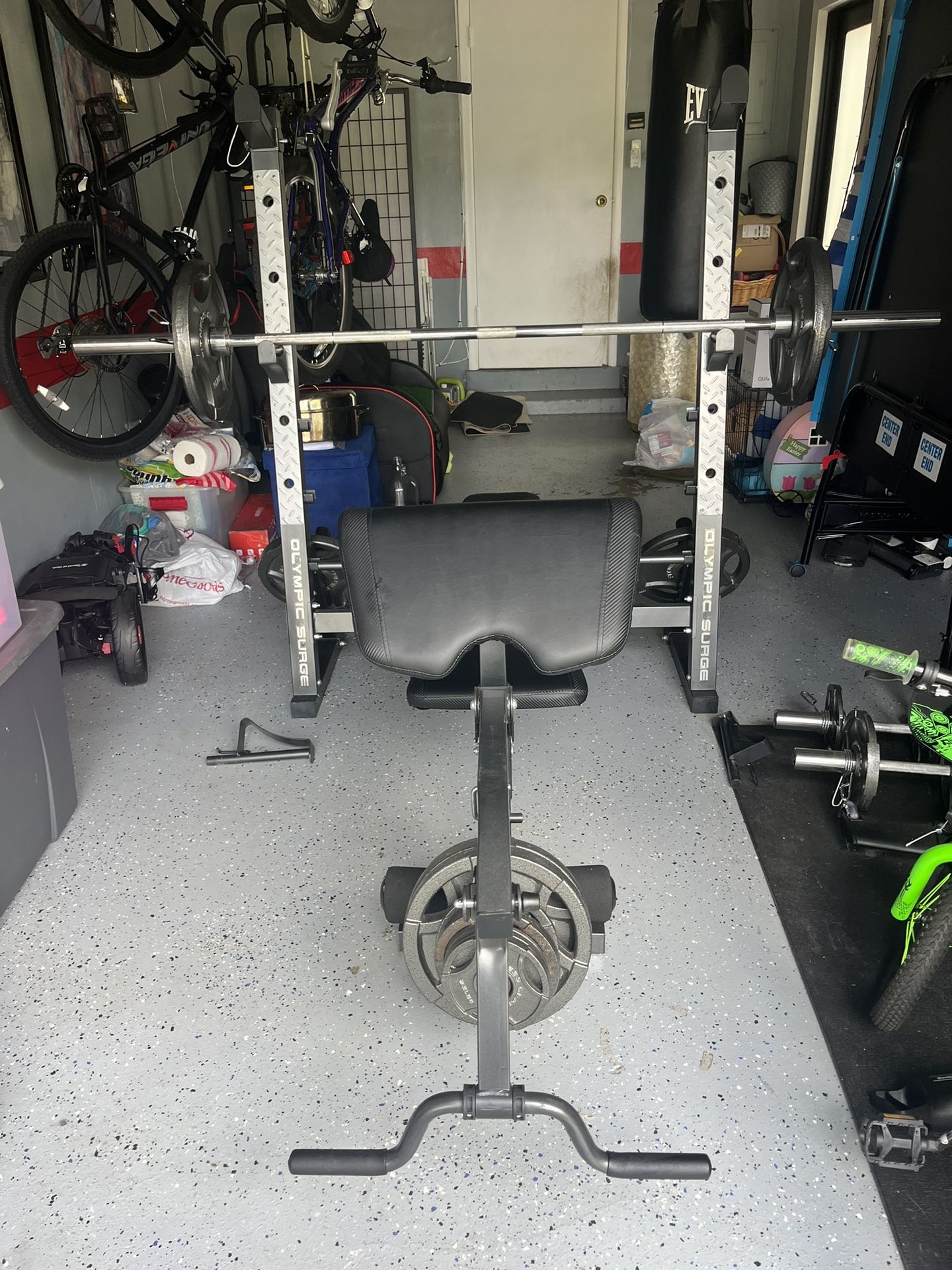 Marcy Diamond Elite Weight Bench With Bar And Weights for Sale in ...