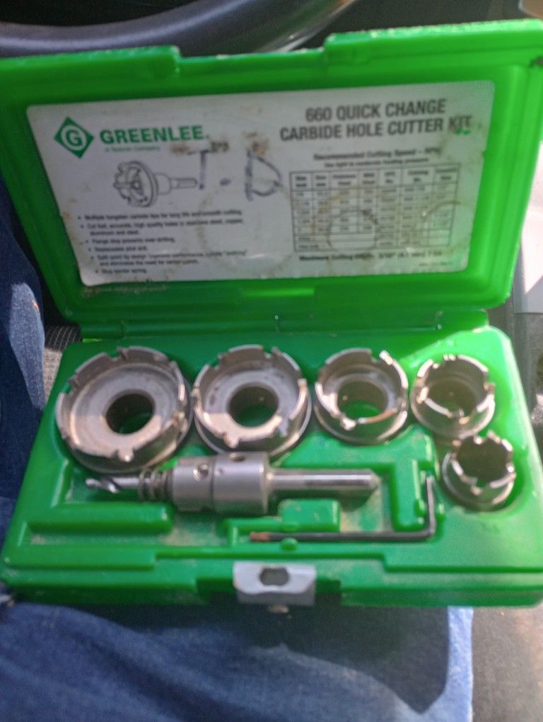 Greenlee 660 Quick Change Carbide Hole Cutter Kit for Sale in Seattle ...