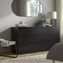 IKEA MALM BLACK BROWN 6 DRAWER DRESSER for Sale in Aurora IL OfferUp