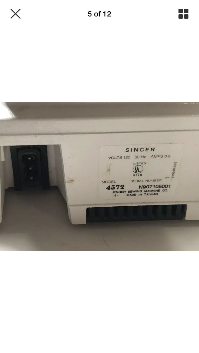 Singer/Sewing machine model-4572 heavy Duty - untested- no power cord ...