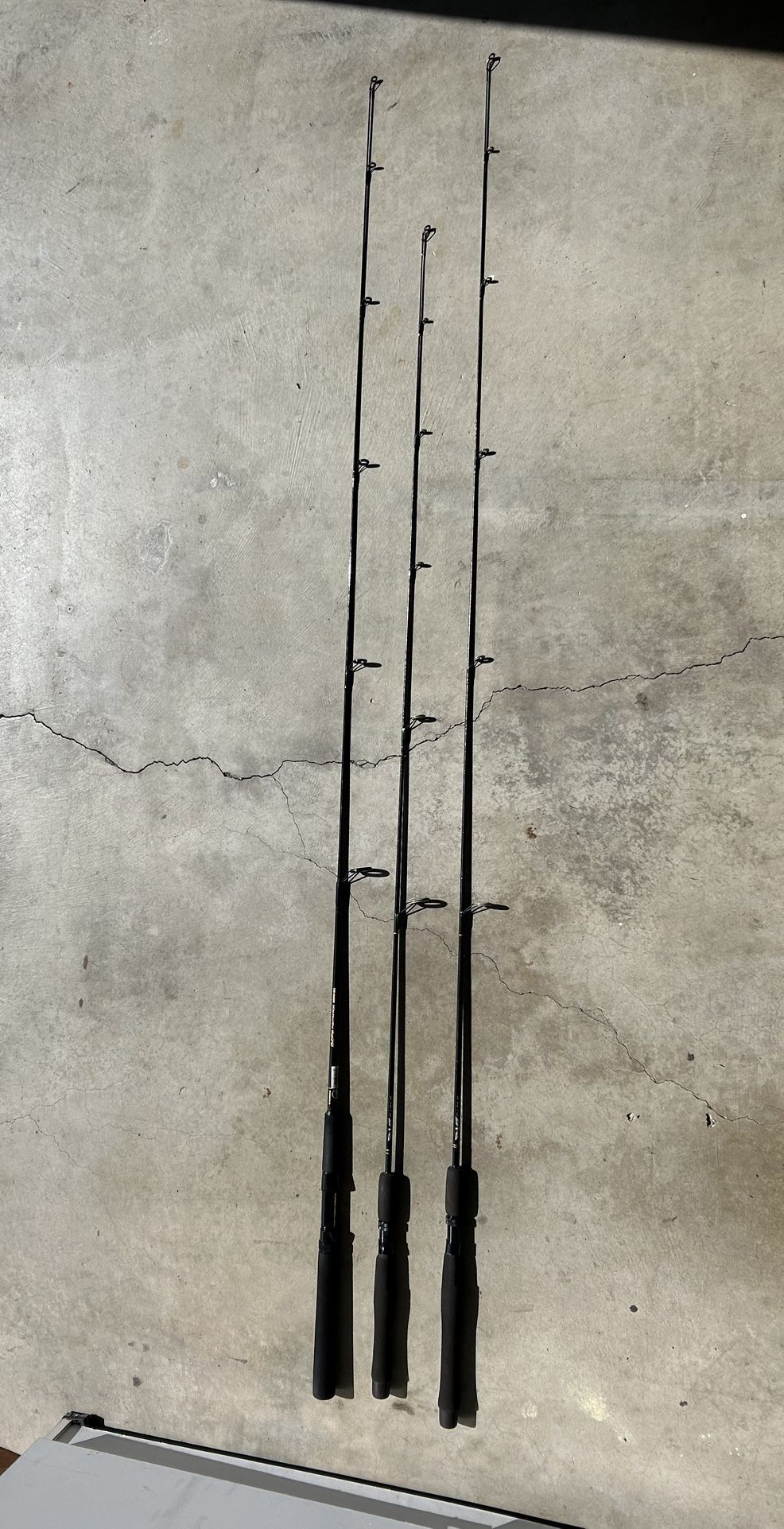 $20 Each. (1) Shimano Bullwhip Fightin Rod, (1) Fenwick Eagle Graphite ...