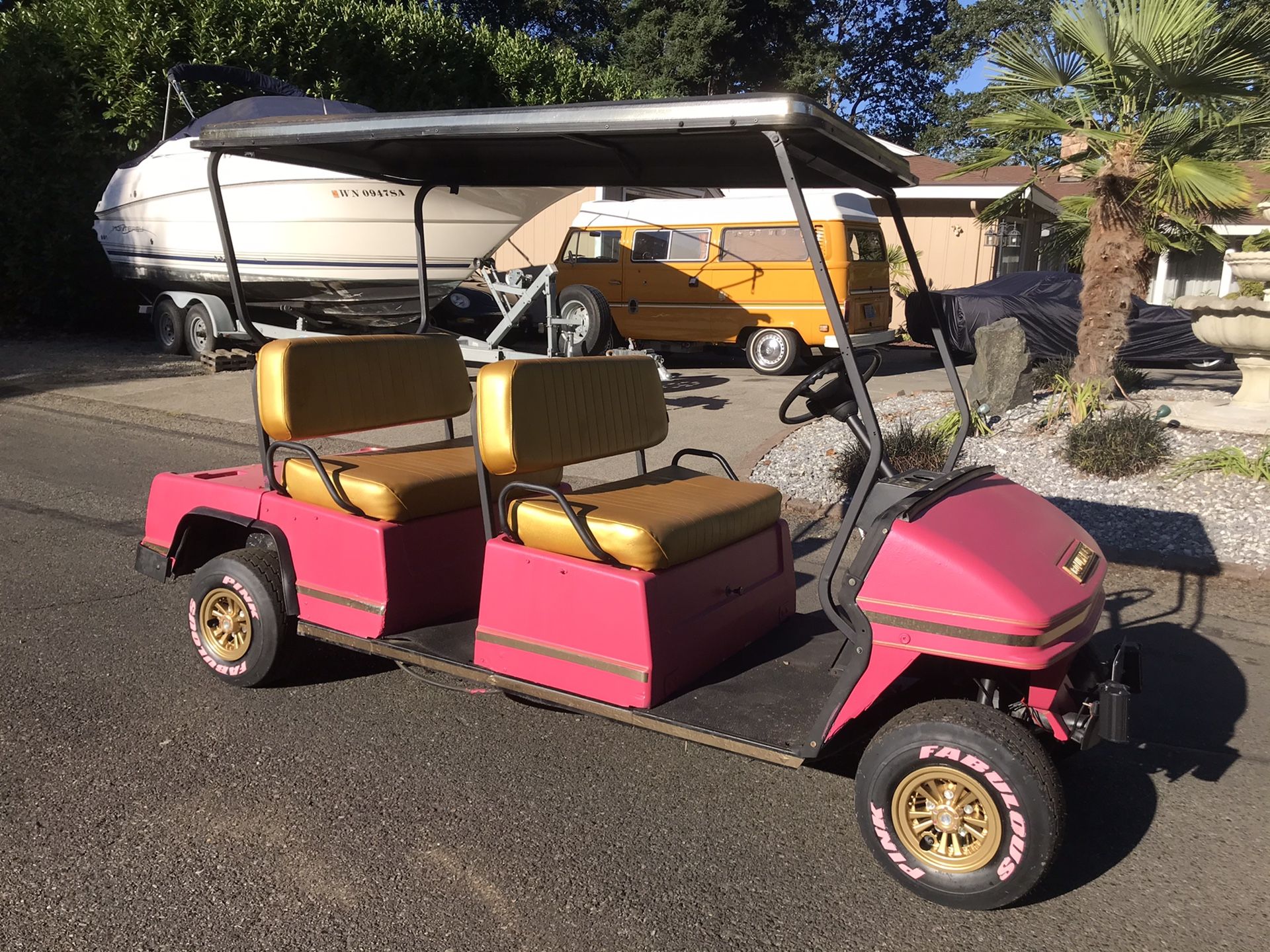 Malibu Barbie golf cart custom pink and fabulous One of a kind Columbia ...
