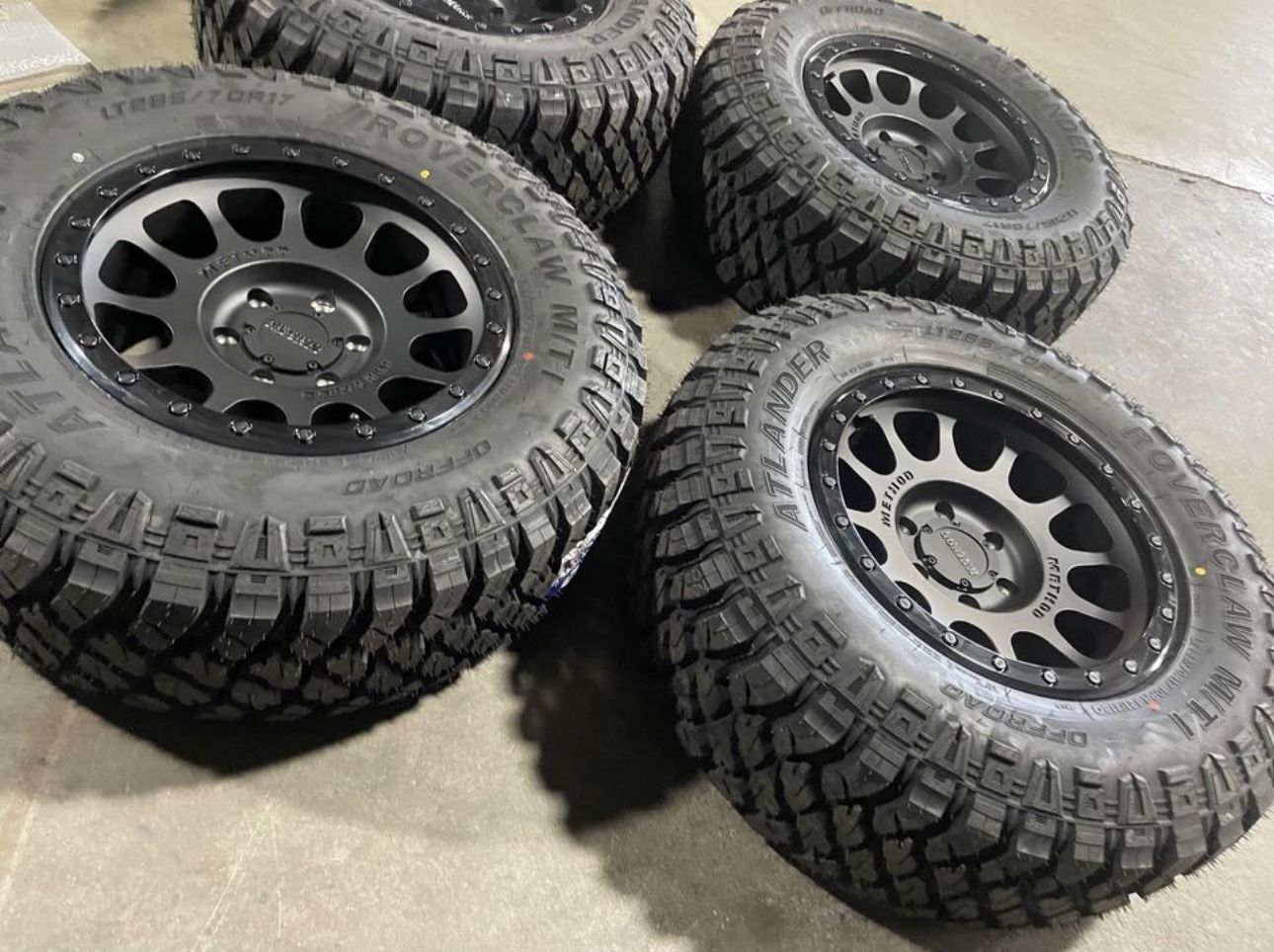 Method MR305 Double Black 17x8.5 Rims 265/70R17 Tires Tacoma 4Runner ...