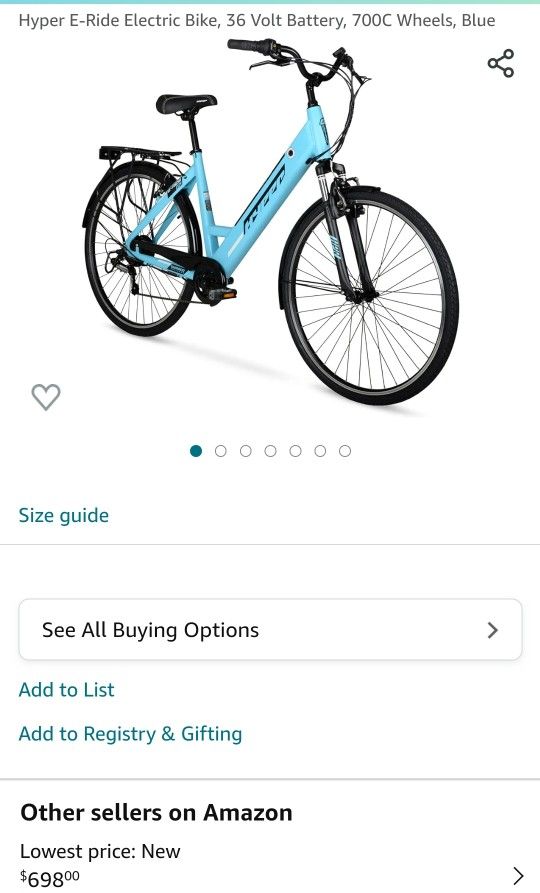 Hyper E-Ride Electric Bike, 36 Volt Battery, 700C Wheels, Blue for Sale ...