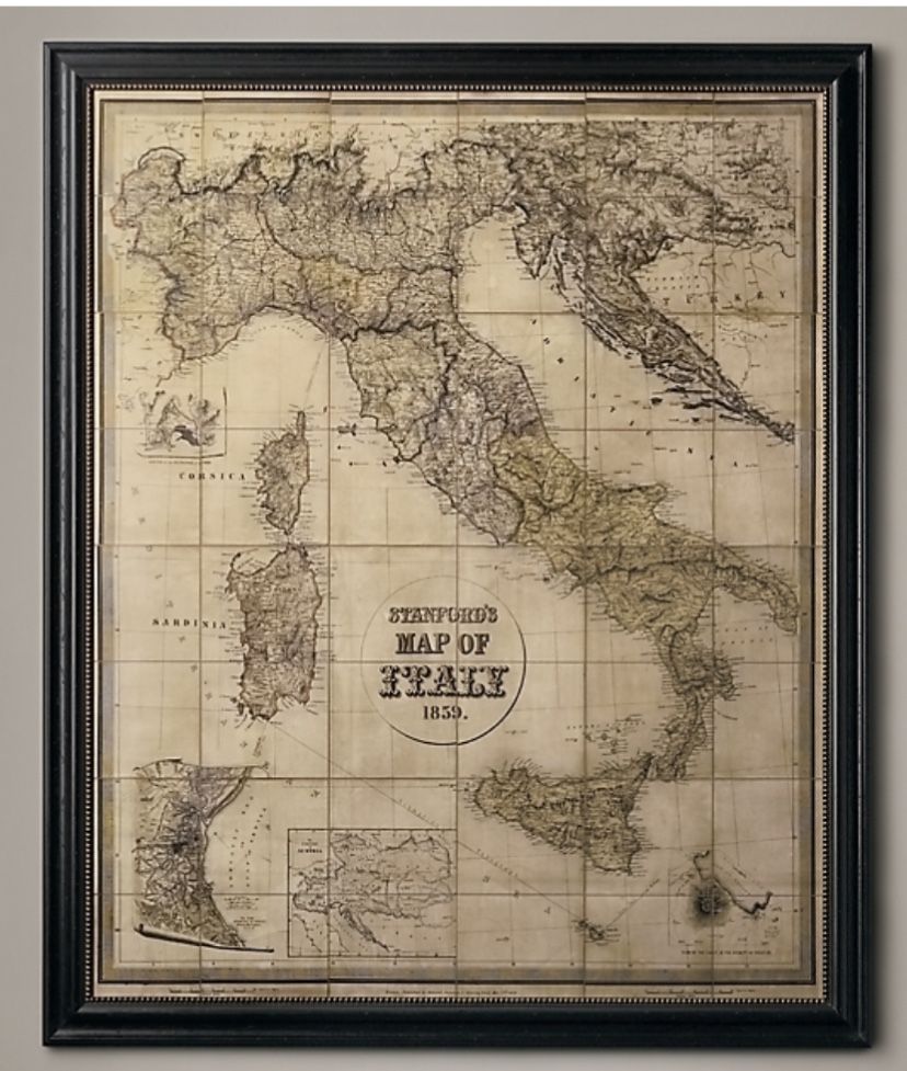 Restoration Hardware Map of Italy for Sale in Gilbert, AZ - OfferUp