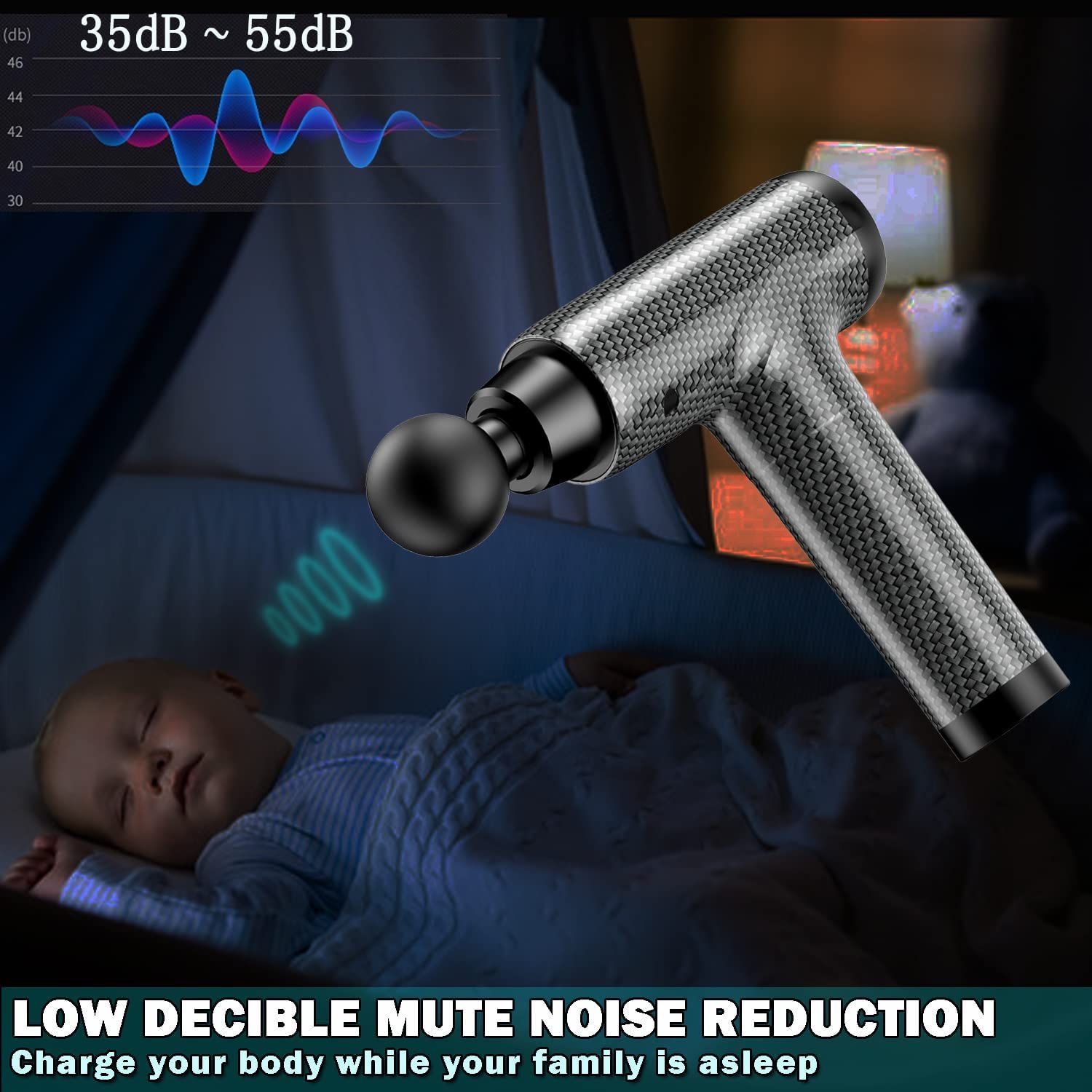 Massage Gun for Athletes Deep Tissue Back Massager with 20 Adjustable Speeds 10 Types of Massage