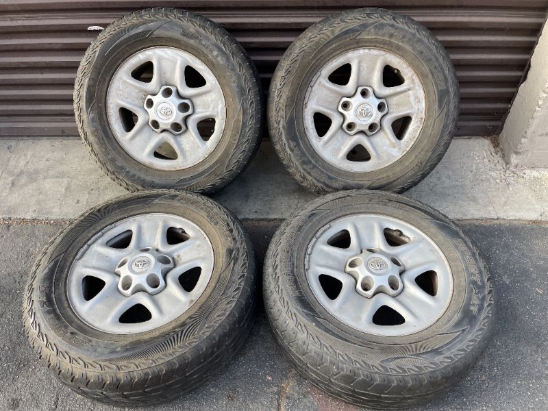 Toyota tundra or Sequoia 18 inch 5 lug steel wheels, caps, and tires ...