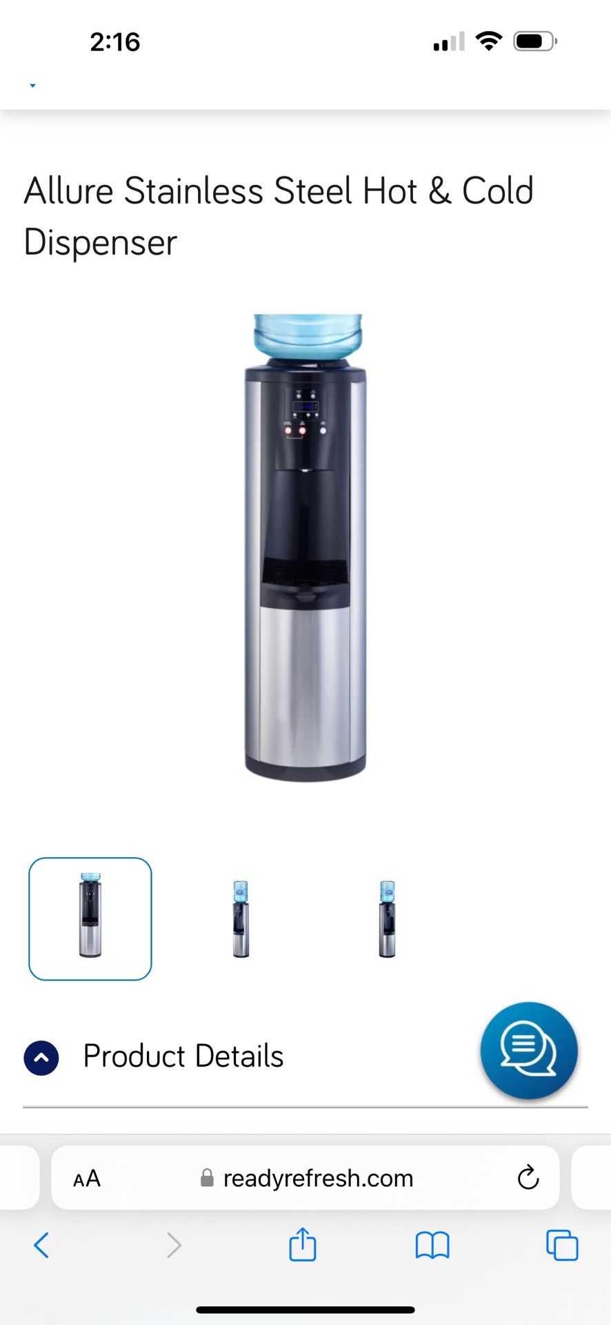 Allure Stainless Steel Hot Cold Dispenser