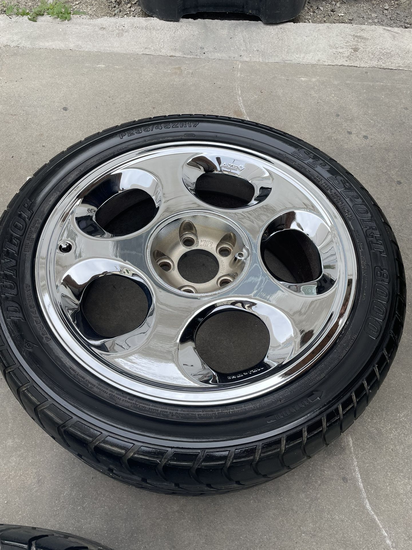 AZEV wheels & tires type B 17x7.5 Chrome for Sale in Norwalk, CA - OfferUp