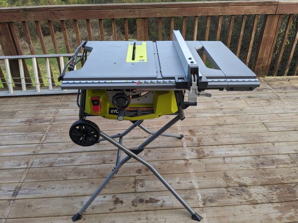 Ryobi Portable Table Saw With Rolling Stand -PENDING PICKUP for Sale in ...