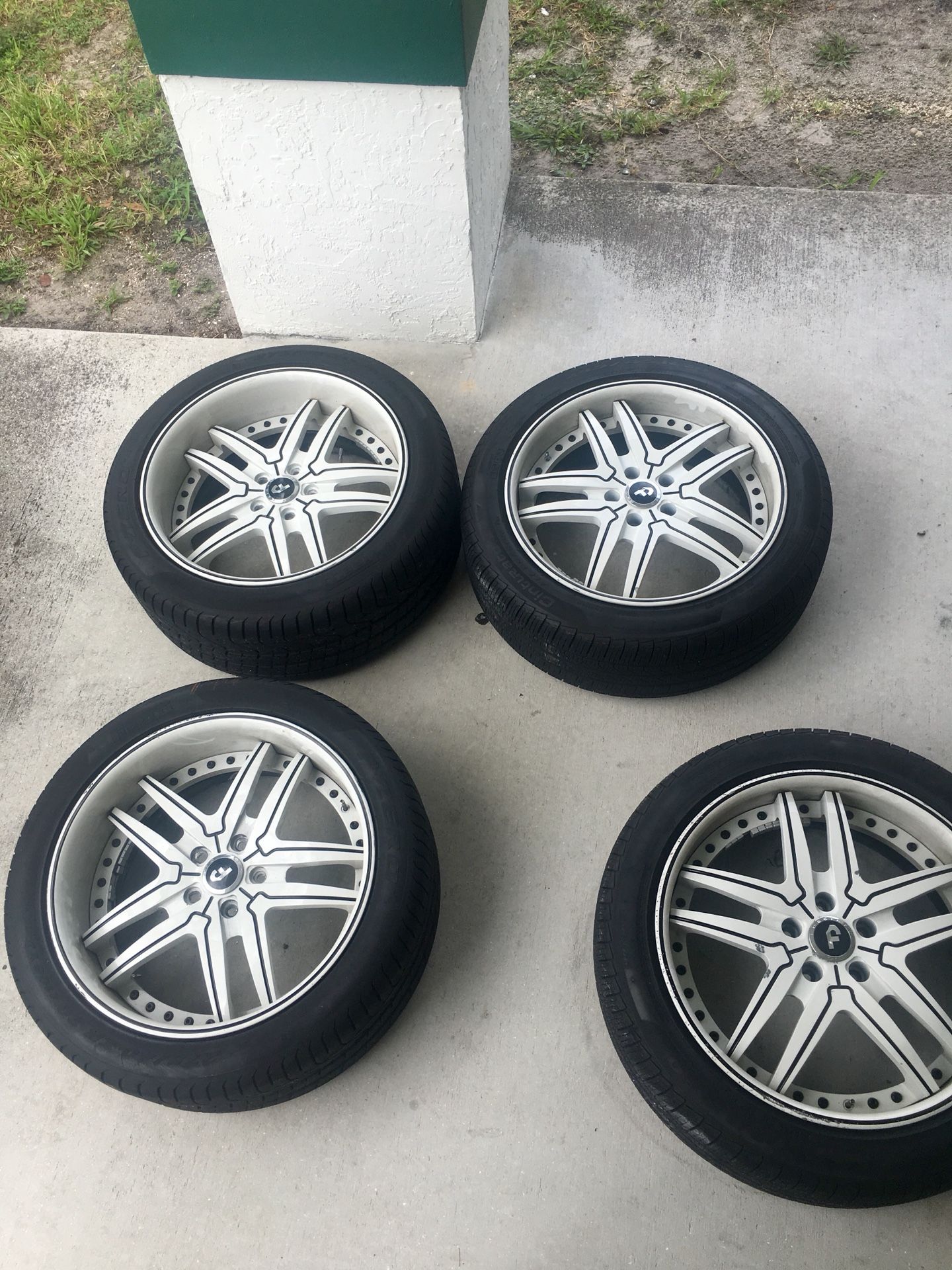 20 inch forgiato staggered rims with Pirelli tires for Sale in Delray ...