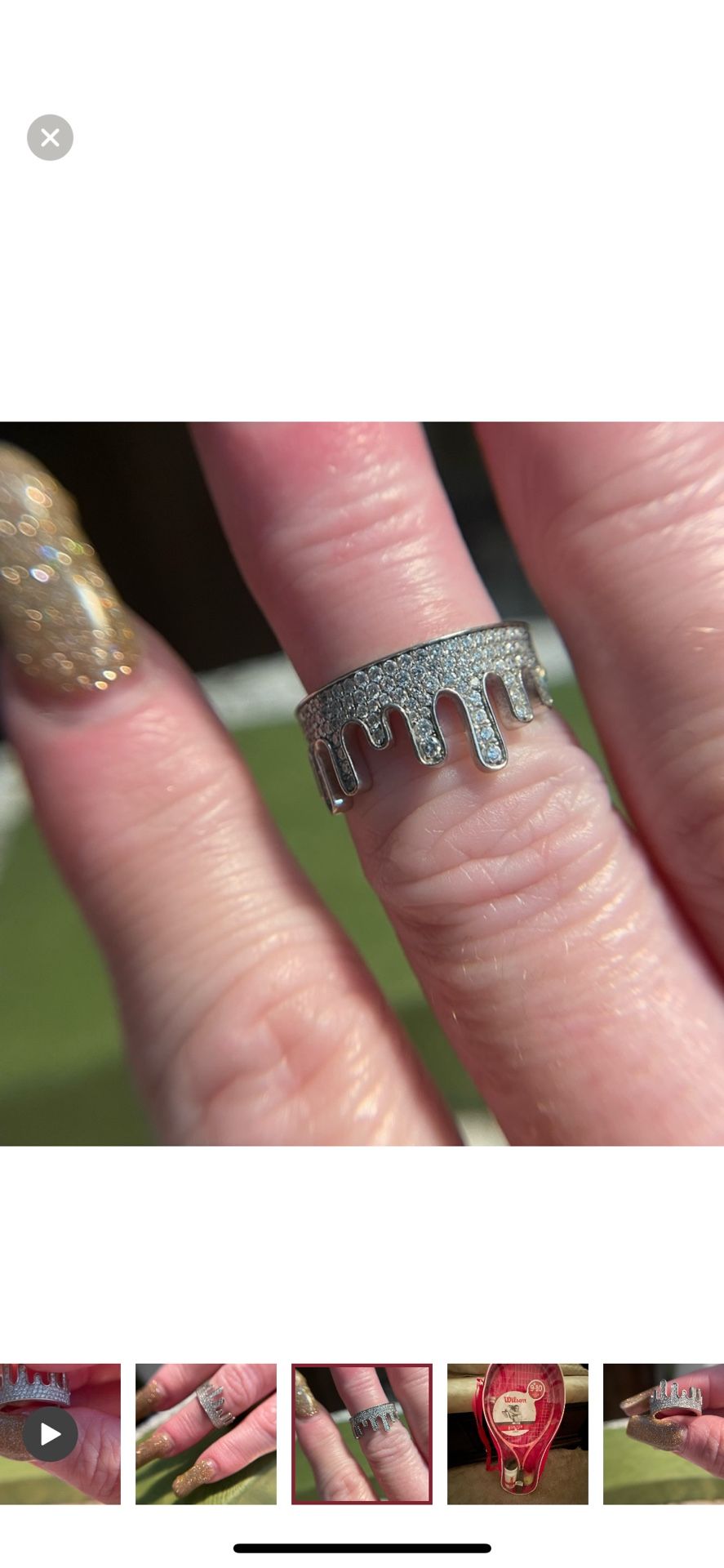 DRIPPY DIAMOND RING 14k WHITE GOLD 1.25ctw VS1 SIZE 5.5 for Sale in Phoenix, AZ - OfferUp