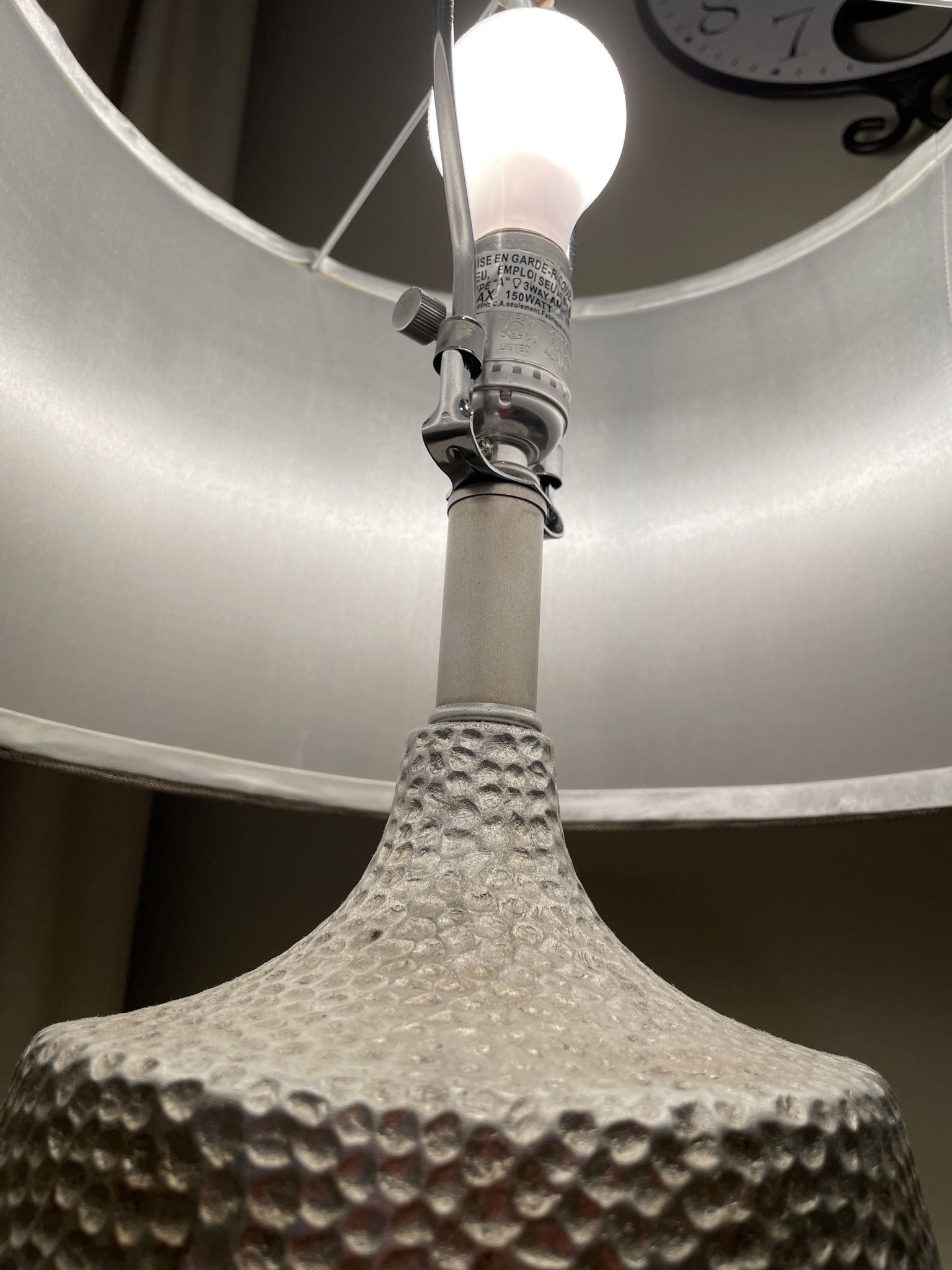 Set of 2 Oversized, Handmade, Textured, Vase-Shape Table Lamps (Base ...