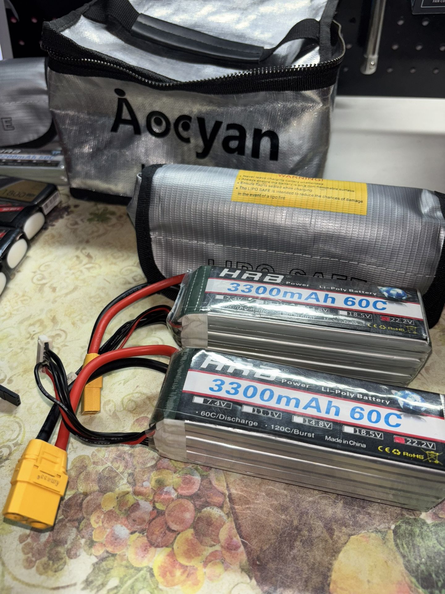 HRB 2pcs 6S 3300mAh Lipo Battery EC5 for Sale in Phoenix, AZ - OfferUp