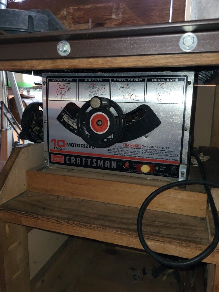 Complete Setup Vintage Custom Table Saw w/ Custom Stand for Sale in ...