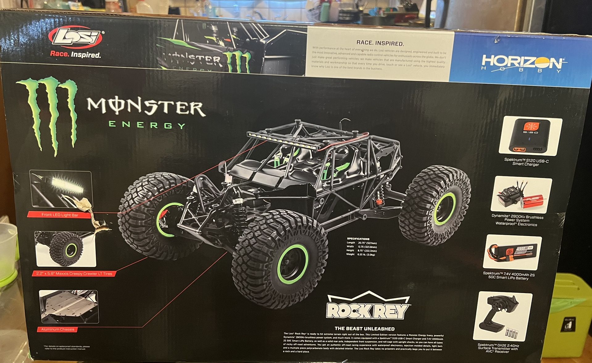 Horizon Hobby Monster Energy R/C Truck Black & Green for Sale in ...