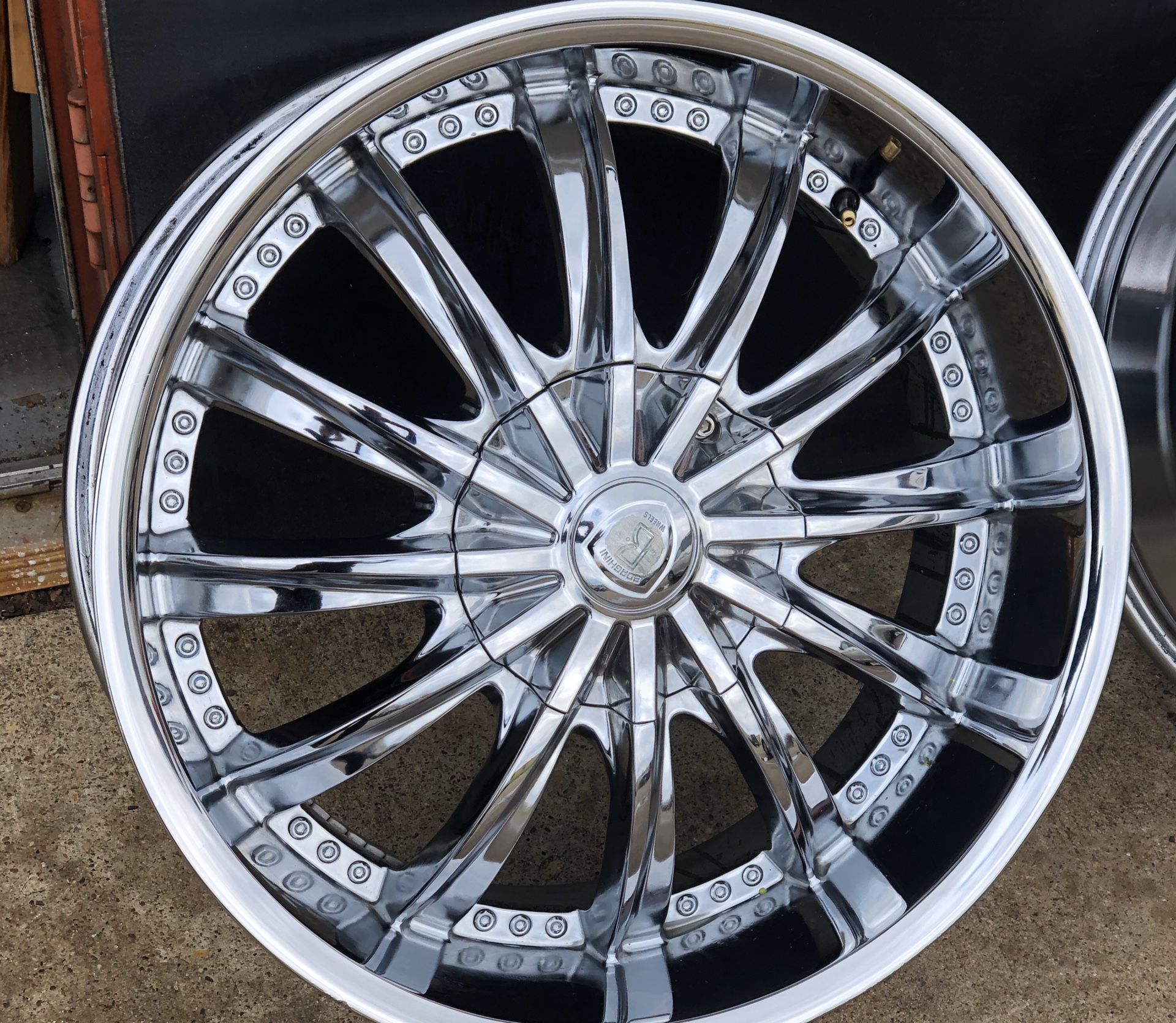 rim wheel 20 inch chrome after market 5 lug bolt pattern 105 mm 115 mm ...