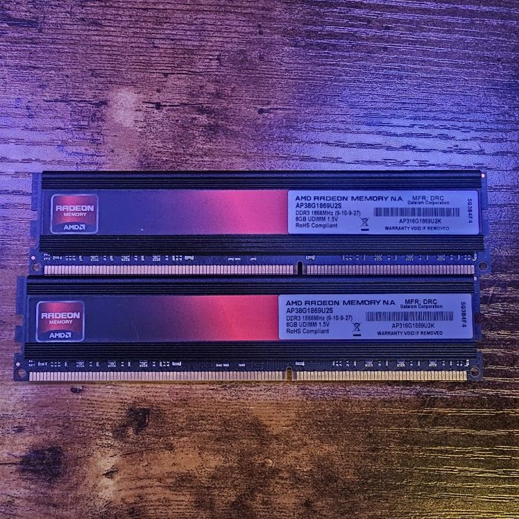 AMD Radeon RAM DDR3 8gb set 1866mhz for Sale in Lynnwood, WA - OfferUp
