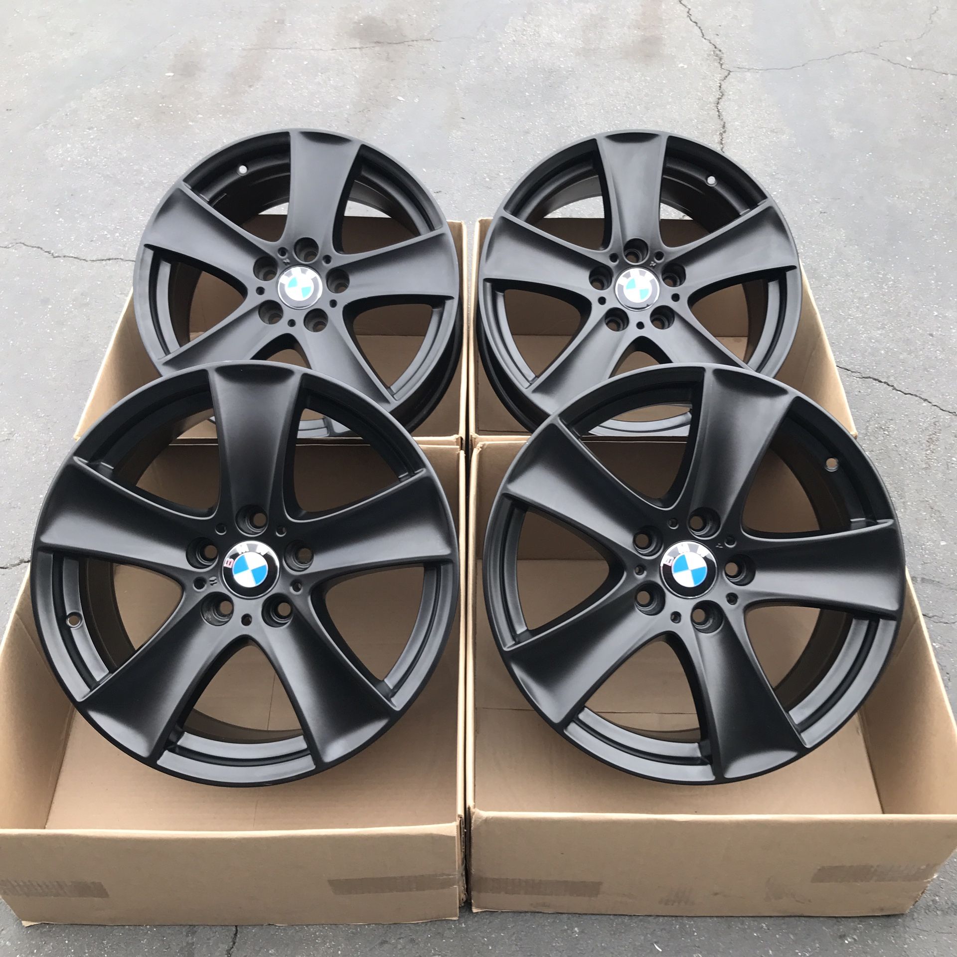 18" oem BMW X5 factory wheels 18 inch semi gloss black rims BMW for ...