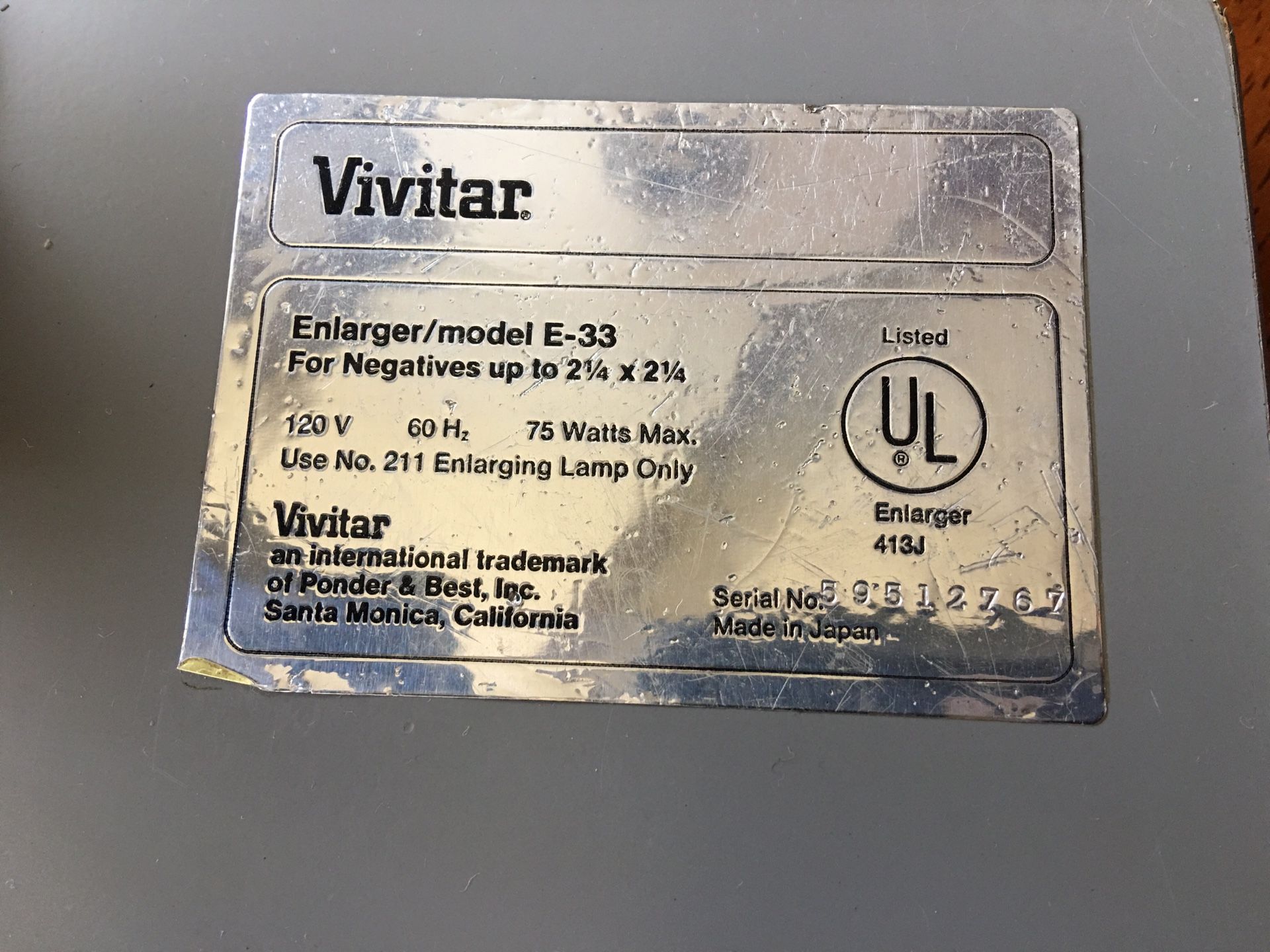 Vivitar Enlarger / model E-33 for Sale in Glendora, CA - OfferUp