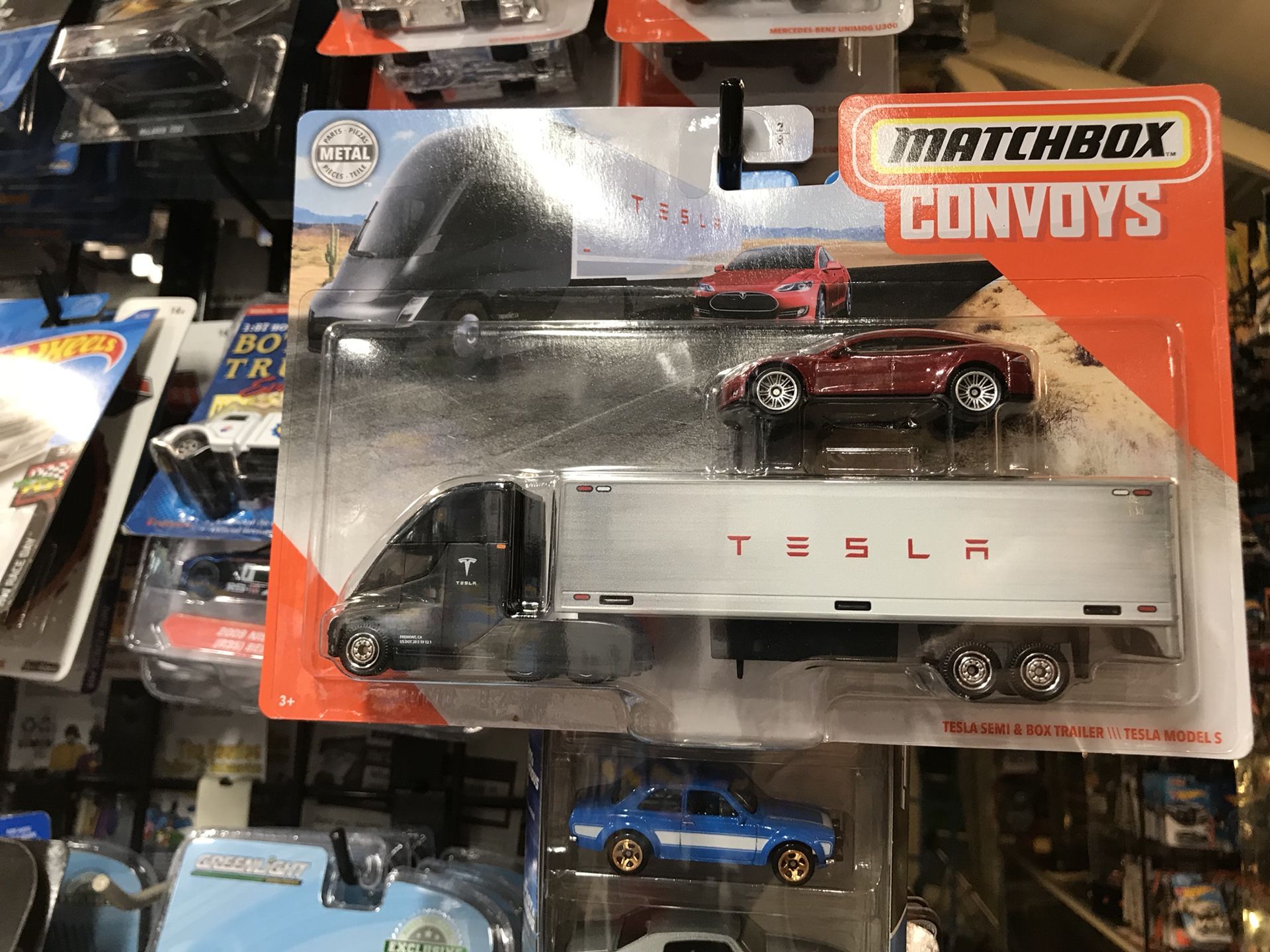 Matchbox Tesla truck and Tesla model S 1:64 scale diecast collectible ...