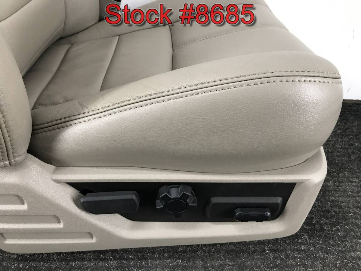 2008 Ford F250 F350 Super Duty Leather 40/20/40 Bench Bucket Front Seat ...