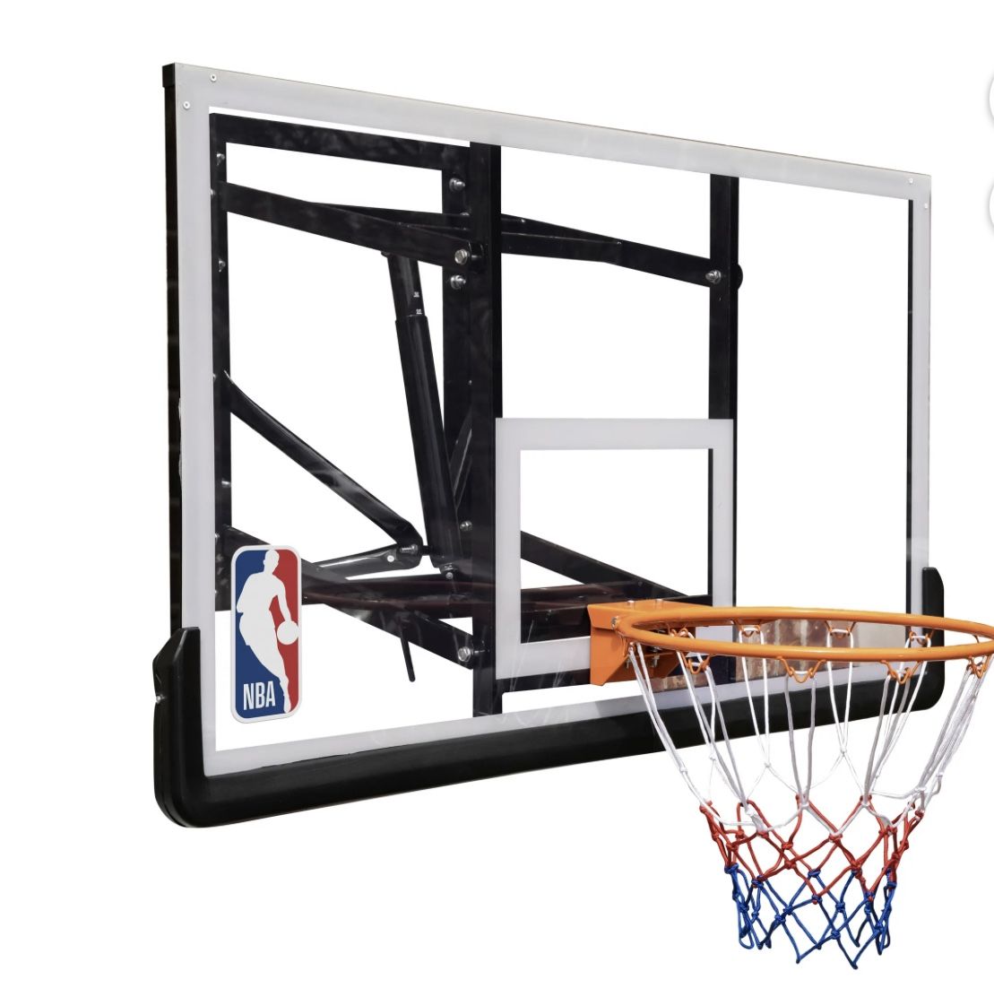 NBA Official 54 In. Wall-Mounted Basketball Hoop with Polycarbonate ...