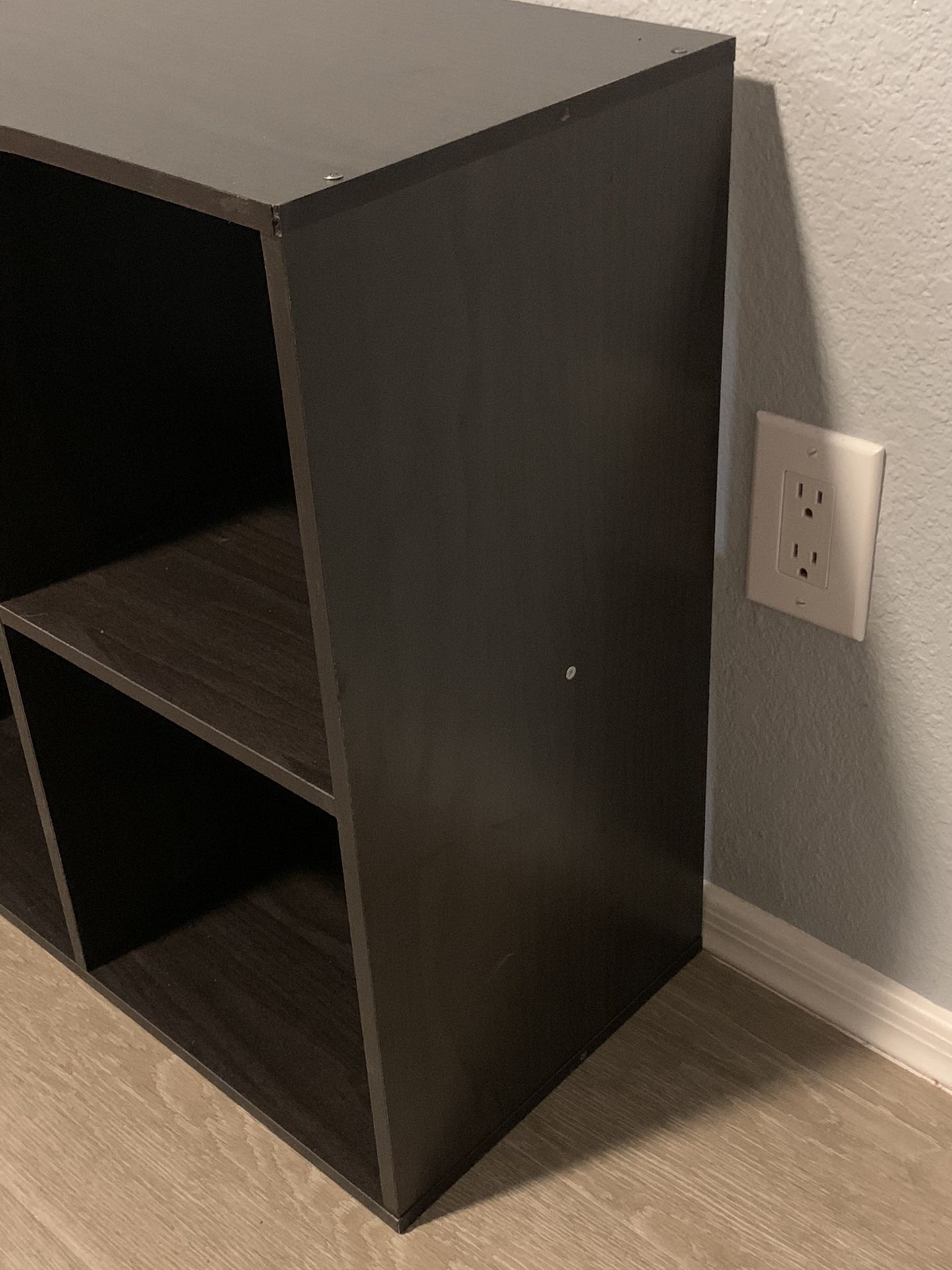 36W x 24H x 12D Black/Dark Brown 8 Cube Storage Shelving Cubby Cabinet ...