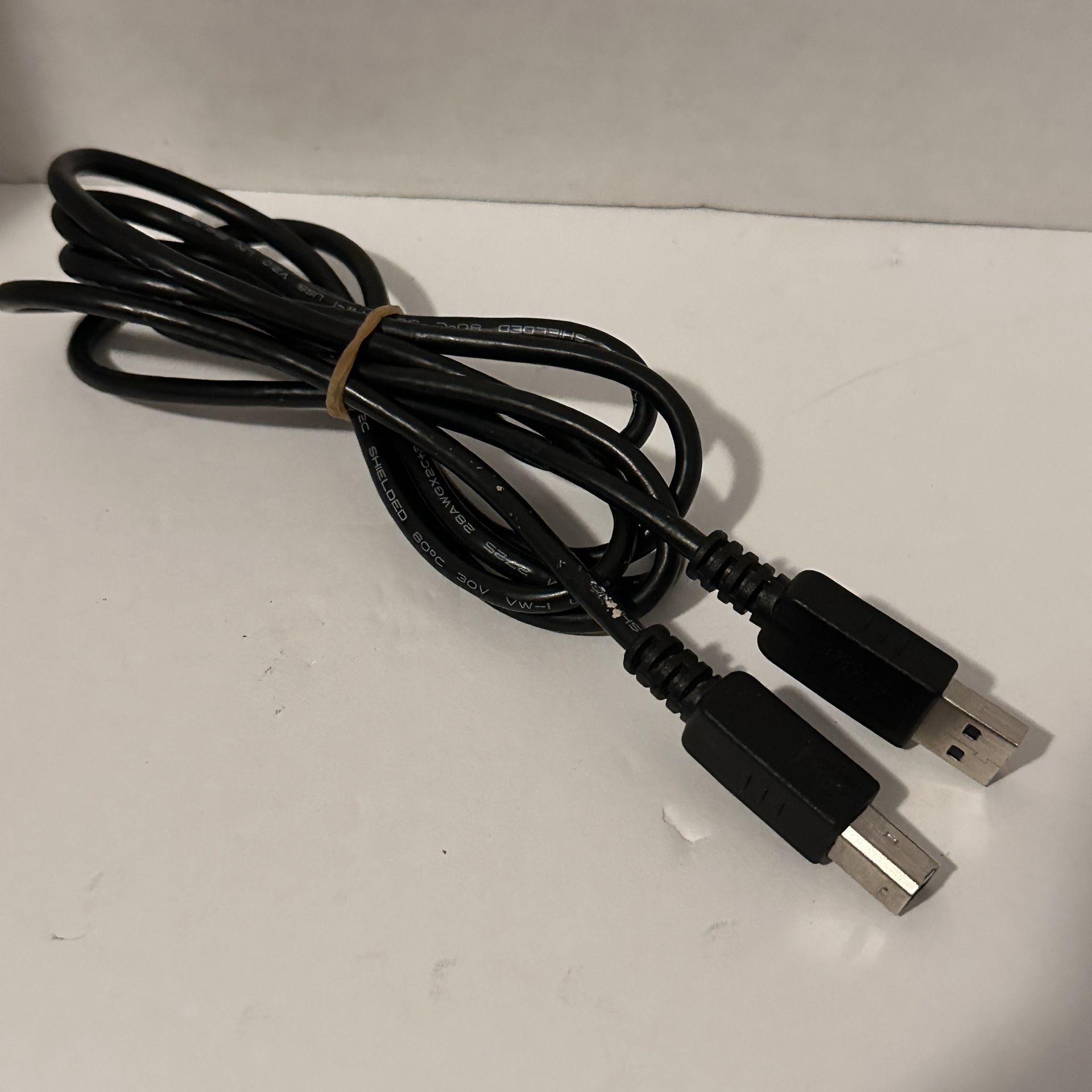 HP USB 2.0 interface black printer scanner cable USB A to USB B 6 ft ...