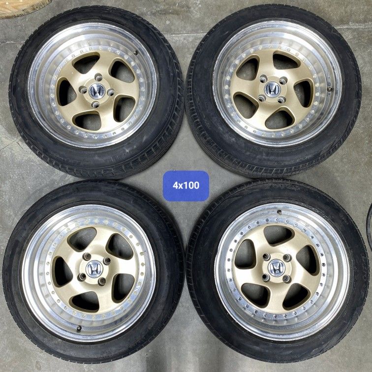 J172 Gold and Chrome 5 spoke deep dish Wheels 16 inch Wheels for Sale ...
