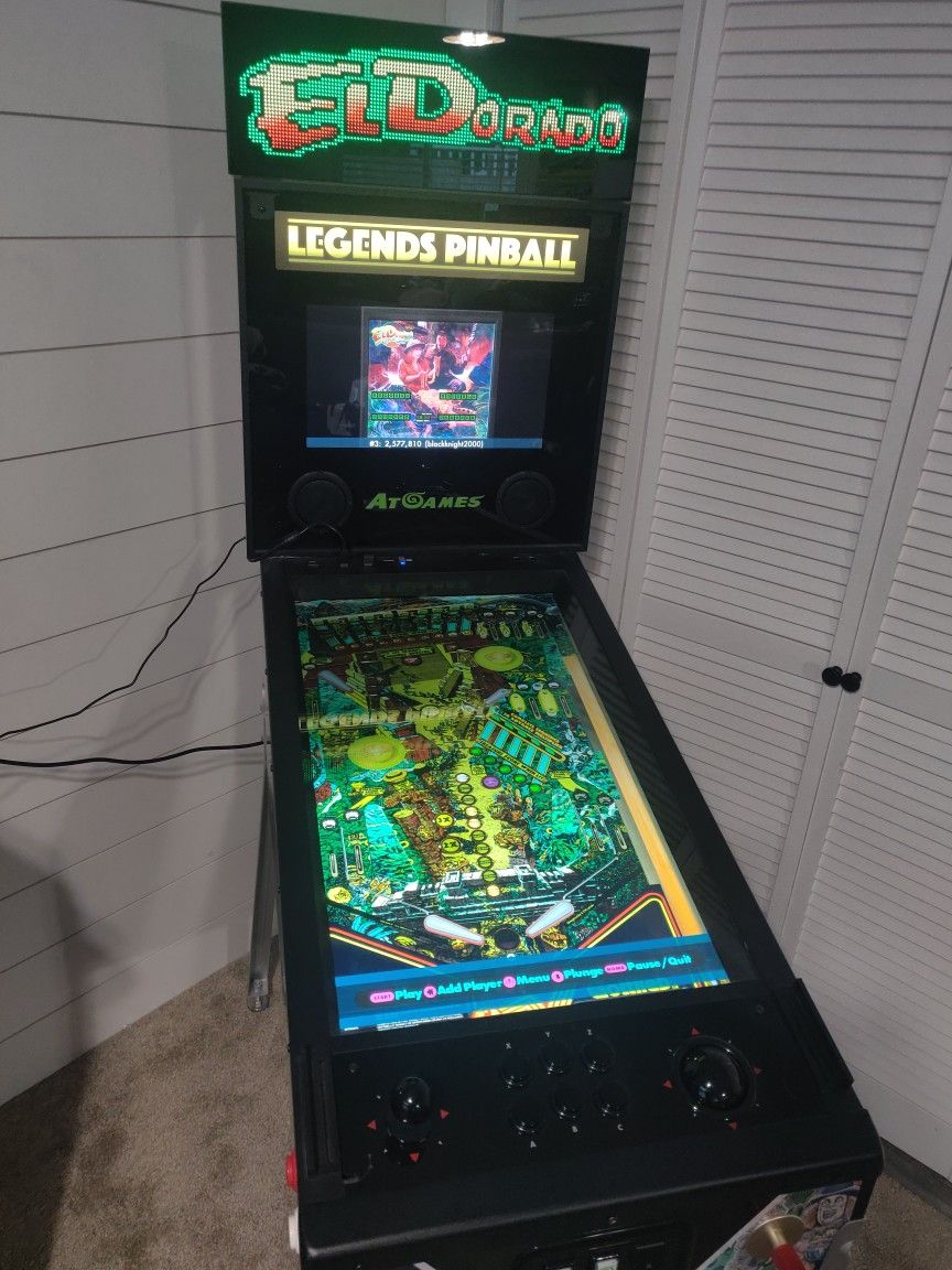 AtGames Legends Virtual Pinball with BitPixel HV LED Marquee & Arcade ...