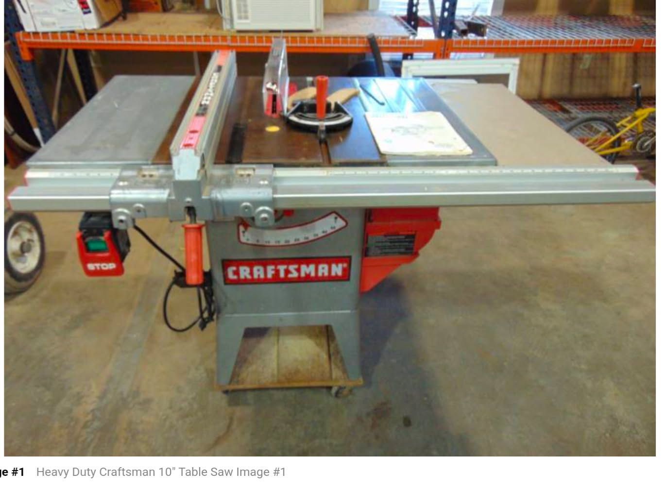 CRAFTSMAN- 10” Shop Table Saw with Rolling Cart for Sale in Marysville ...
