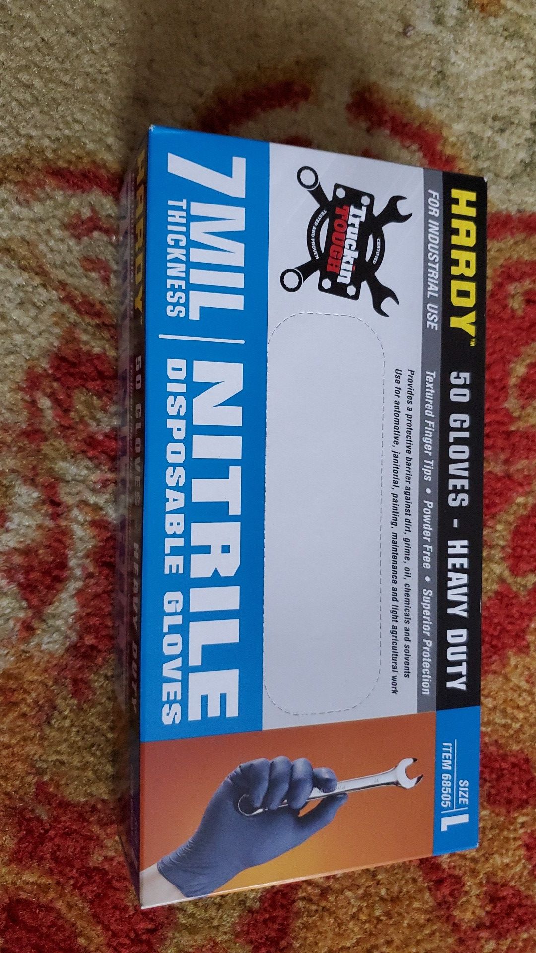 HARDY 7 mil Nitrile Powder-Free Gloves 50 Pc. Large for Sale in Trenton ...