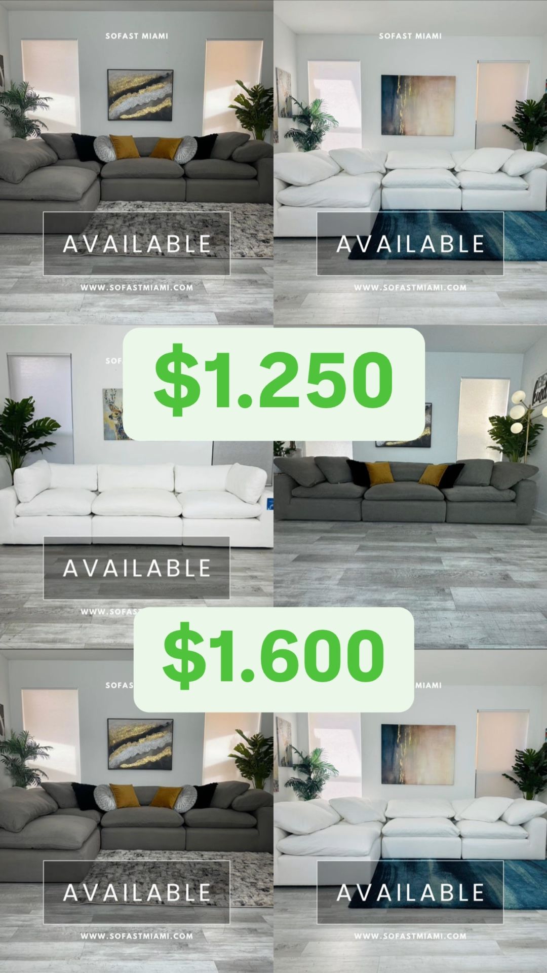 FREE DELIVERY NIXON CLOUD SECTIONAL COUCH SOFA GRANT BRAND CITY ...
