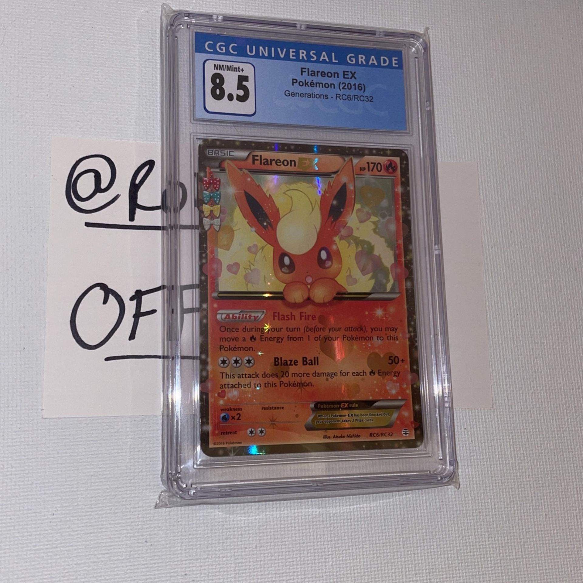 Pokémon Card Flareon EX Generations- RC6/RC32 CGC Universal Grade for ...