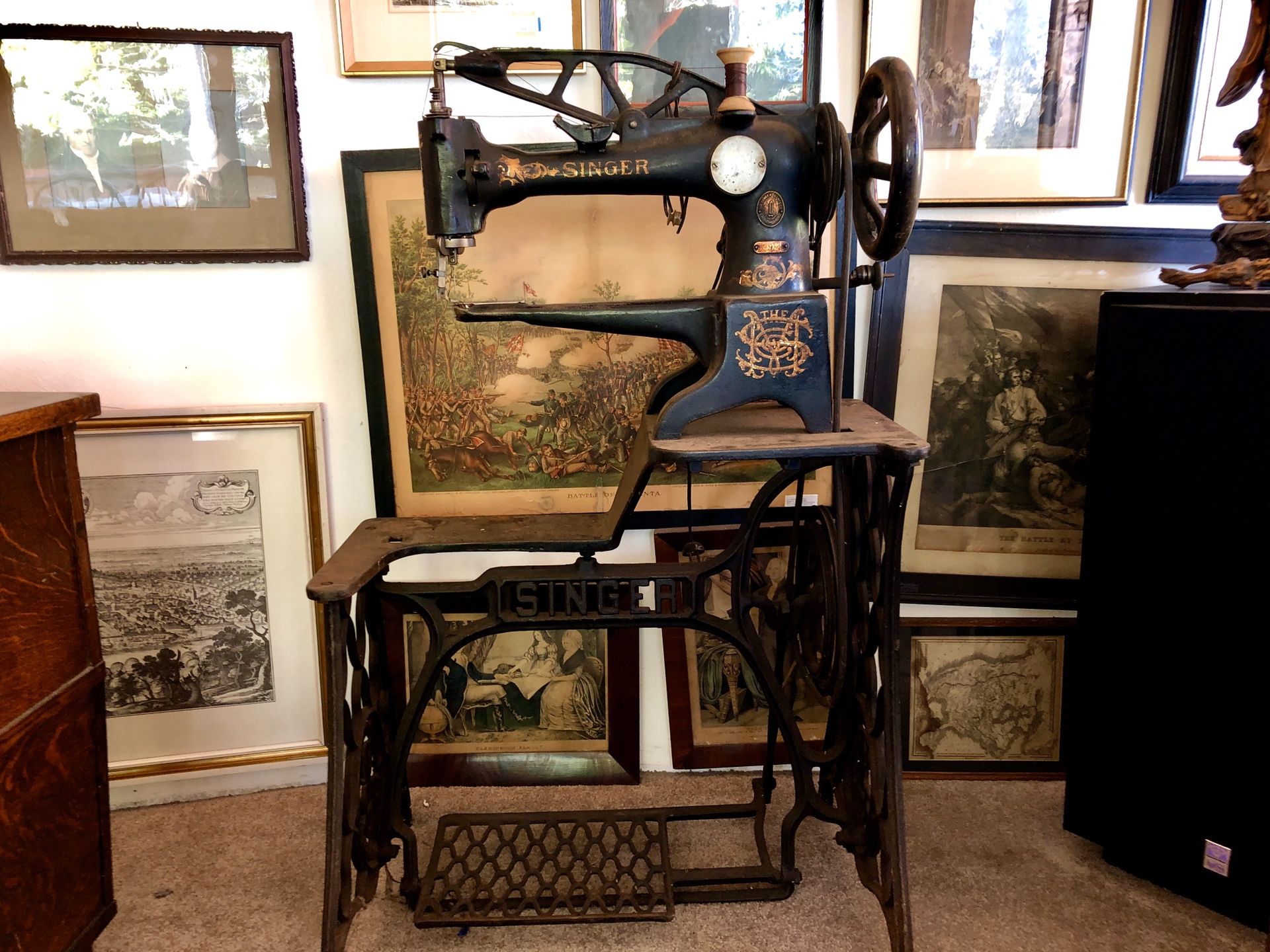 1901 Singer 29-4 Industrial cylinder arm leather sewing machine for ...