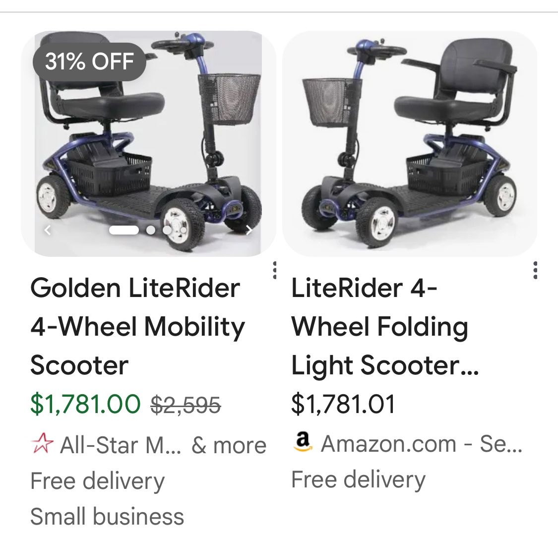 Mobility Scooter liteRider GL141, Delivery Avail. for Sale in Pasadena ...