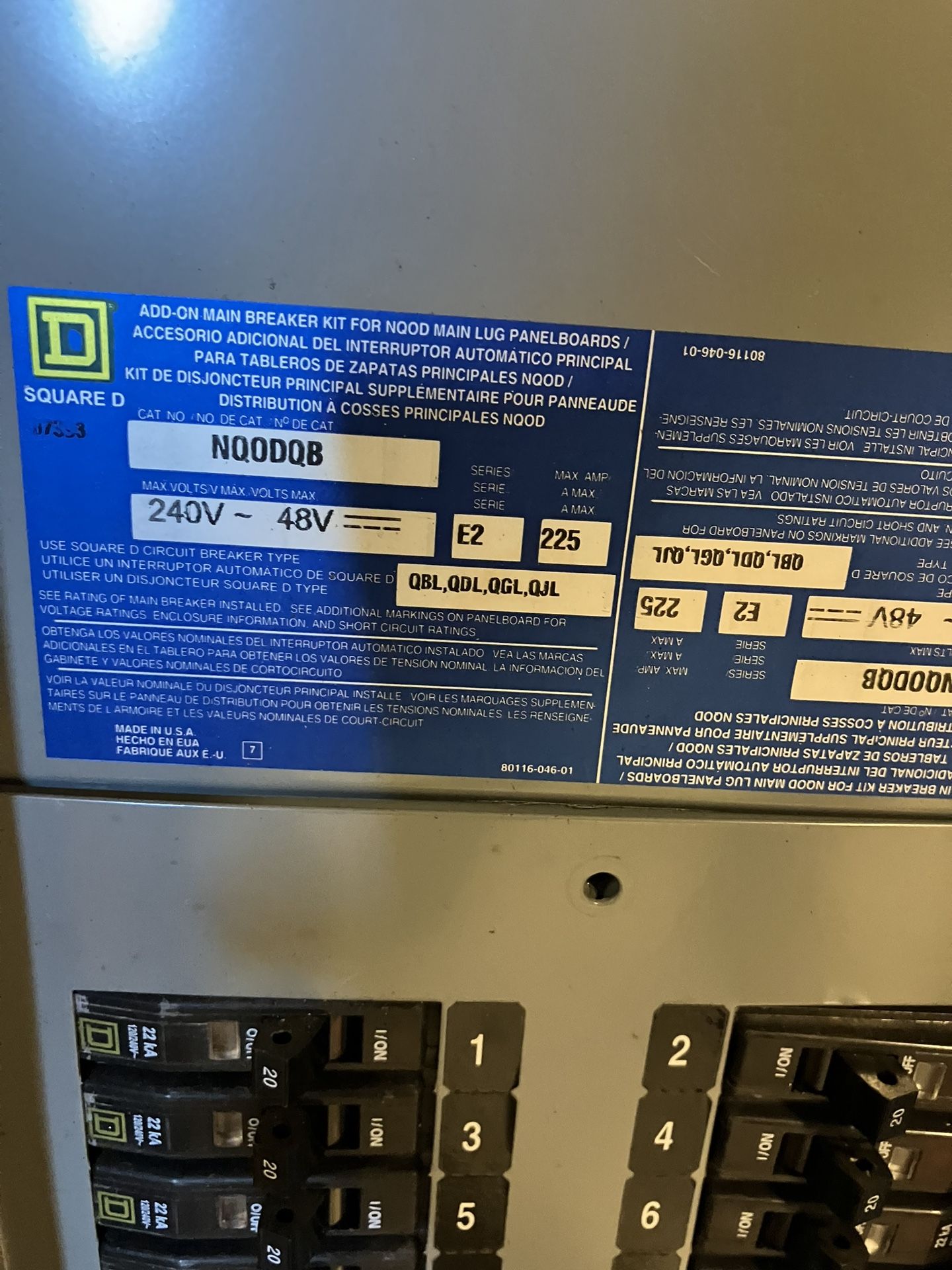 Square D Electrical Panel for Sale in Skok, WA - OfferUp